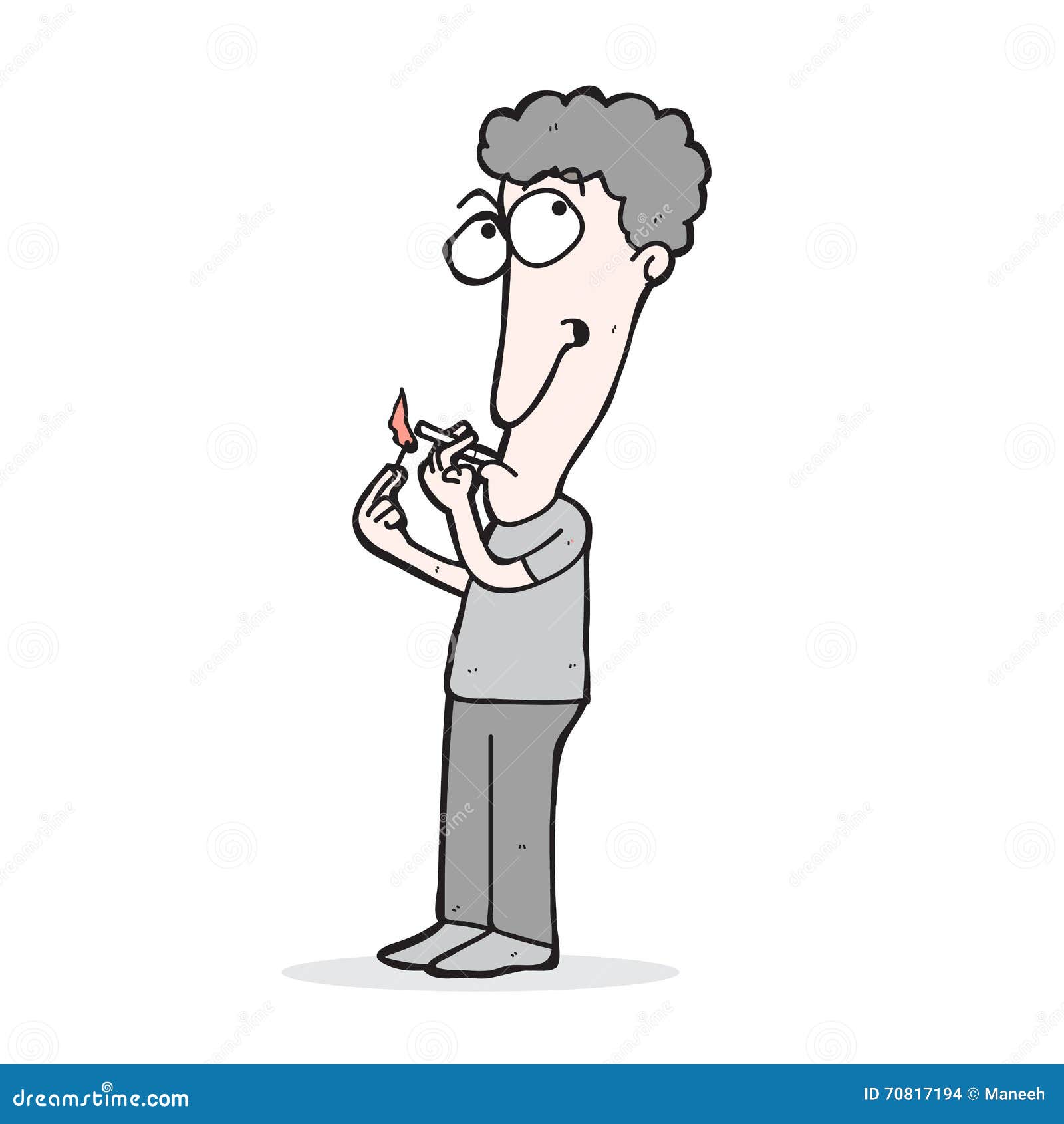 Cartoon Man Smoke a Cigarette Stock Vector - Illustration of clip ...