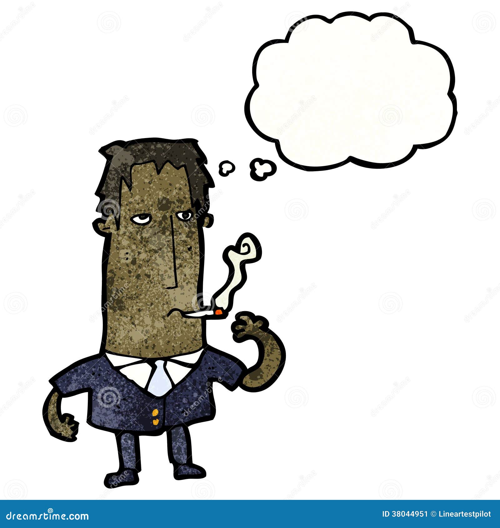 Cartoon Man Smoking Clipart
