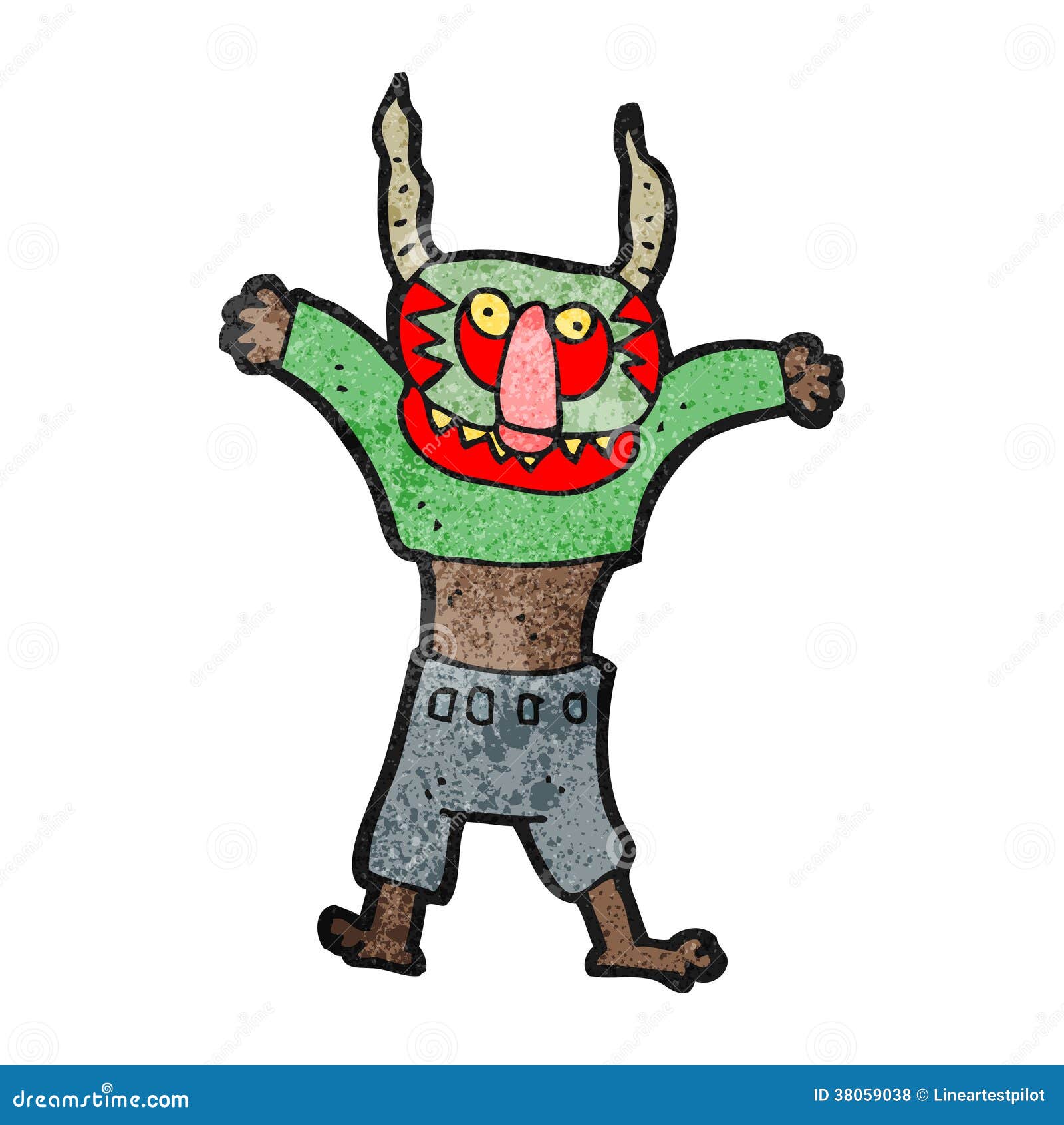 Cartoon man in spooky mask stock vector. Illustration of cute - 38059038