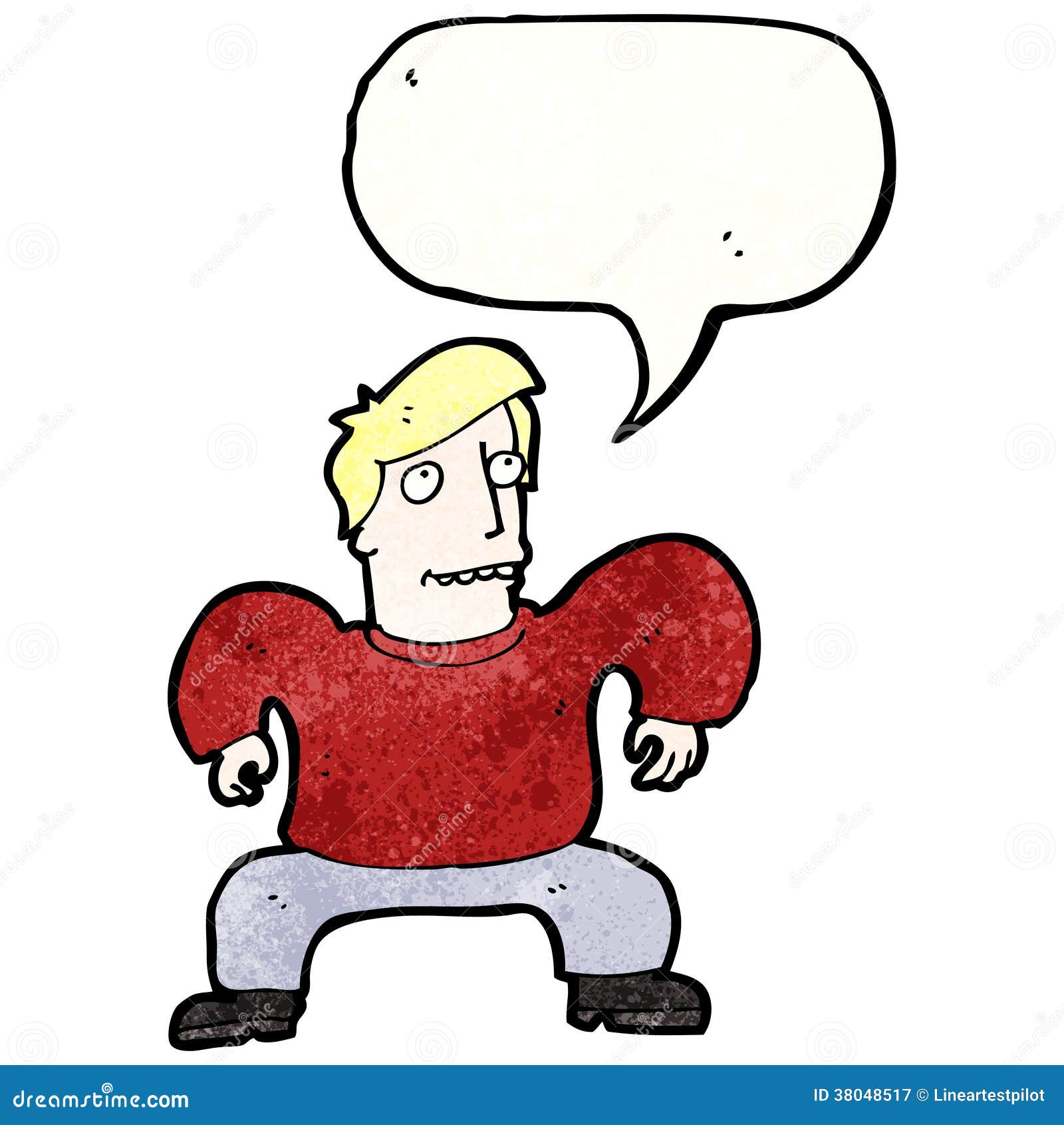 Cartoon man squatting stock vector. Illustration of funny - 38048517