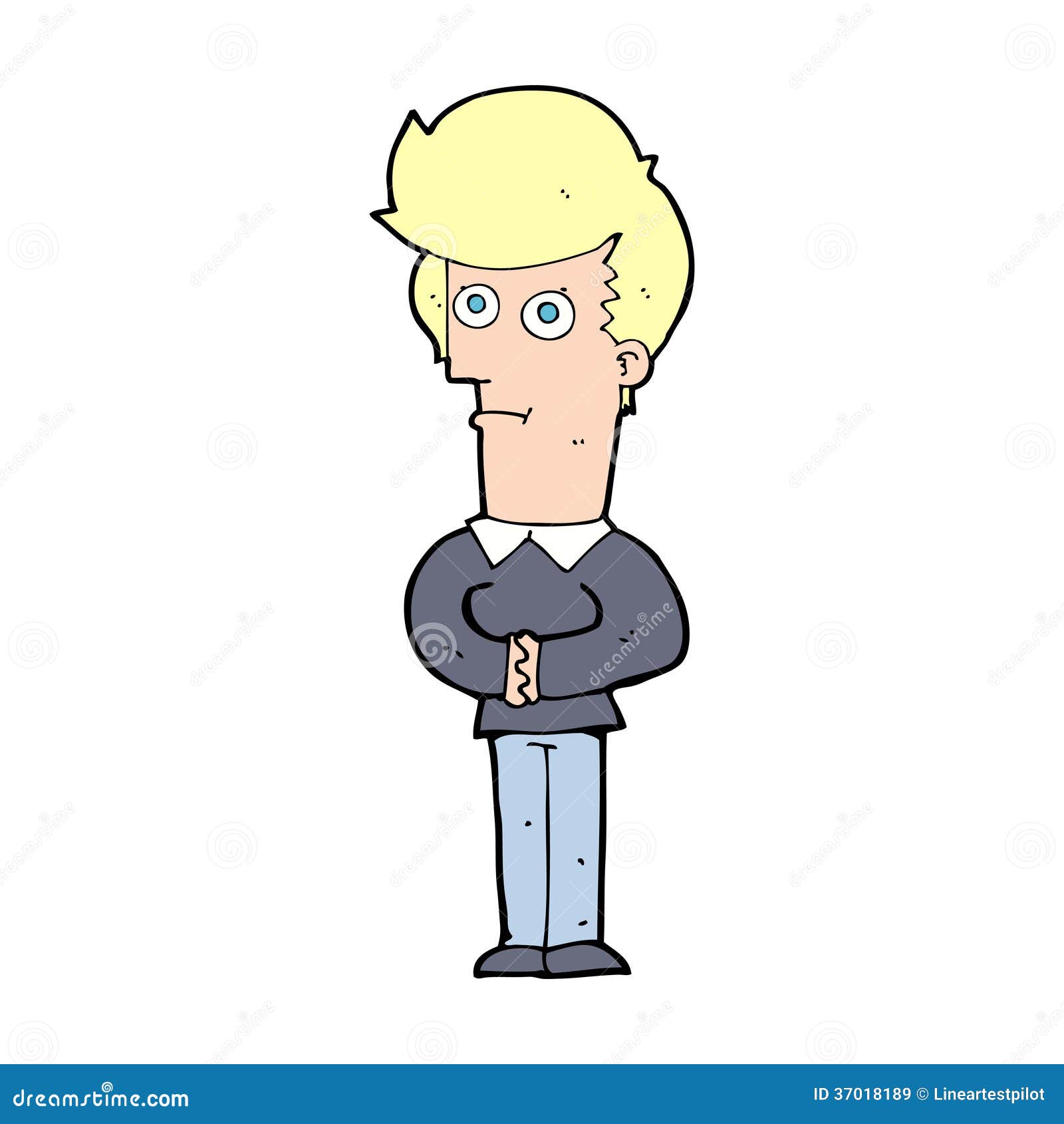 Cartoon man staring stock vector. Illustration of drawn - 37018189
