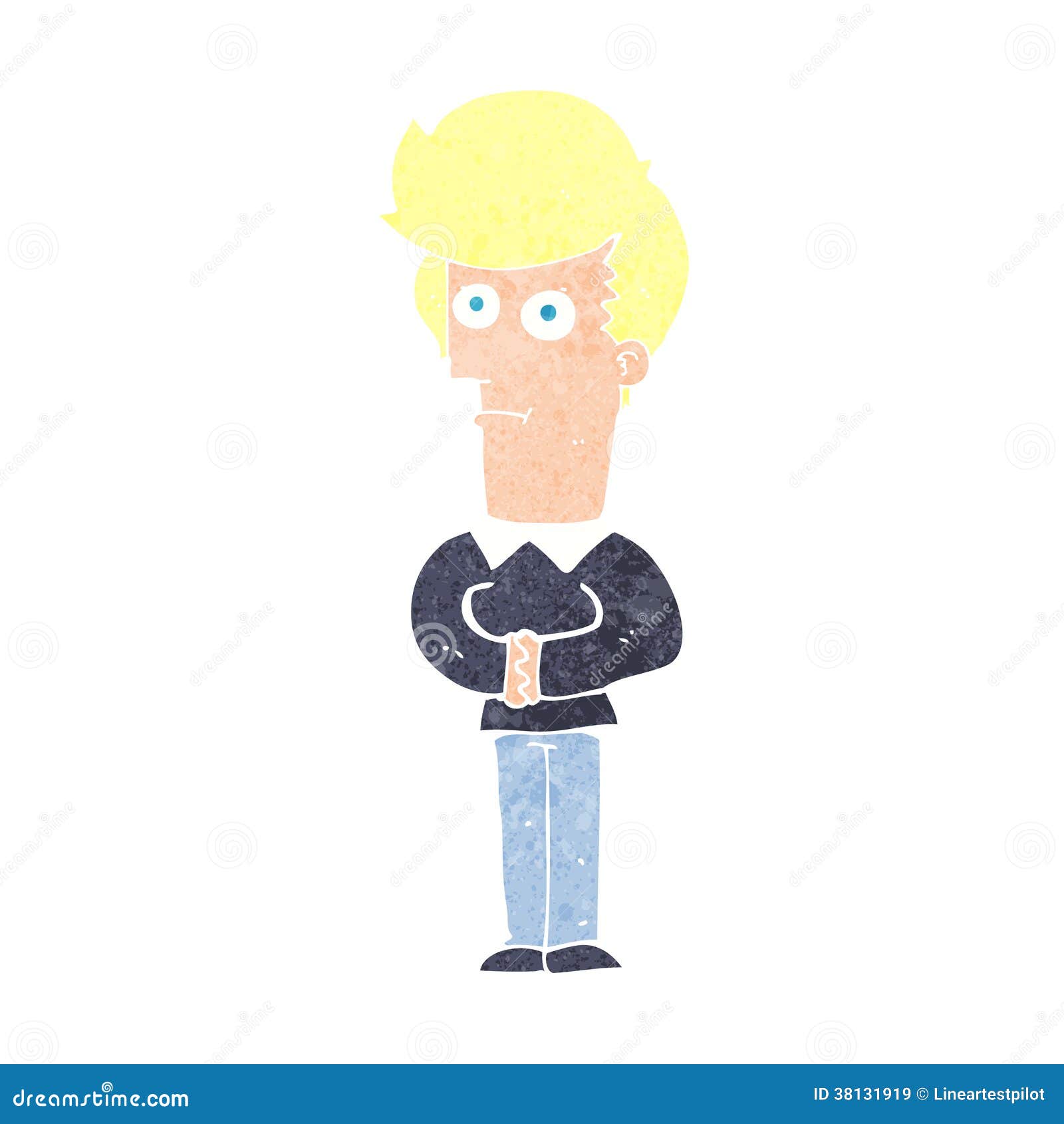Cartoon man staring stock illustration. Illustration of silly - 38131919