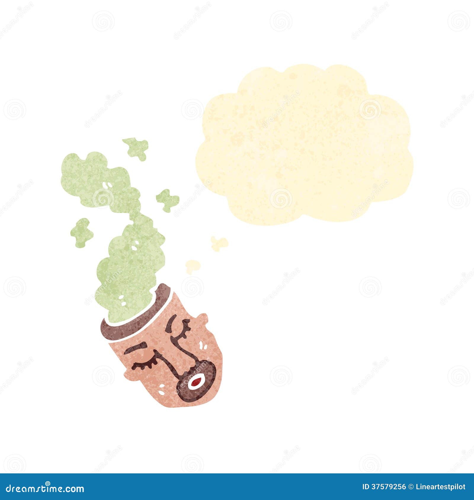 Cartoon Man with Steaming Head Stock Vector - Illustration of male ...