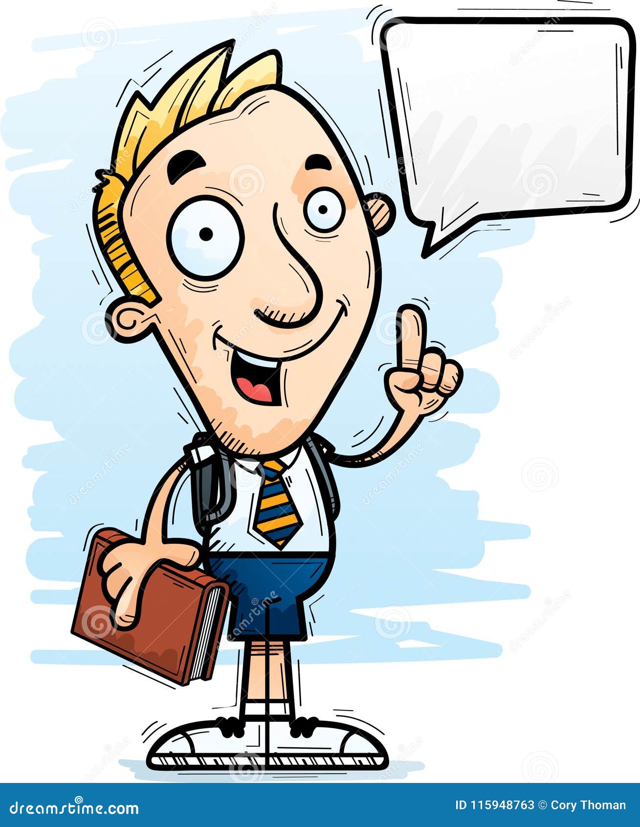 Cartoon Man Student Talking Stock Vector - Illustration of clip ...