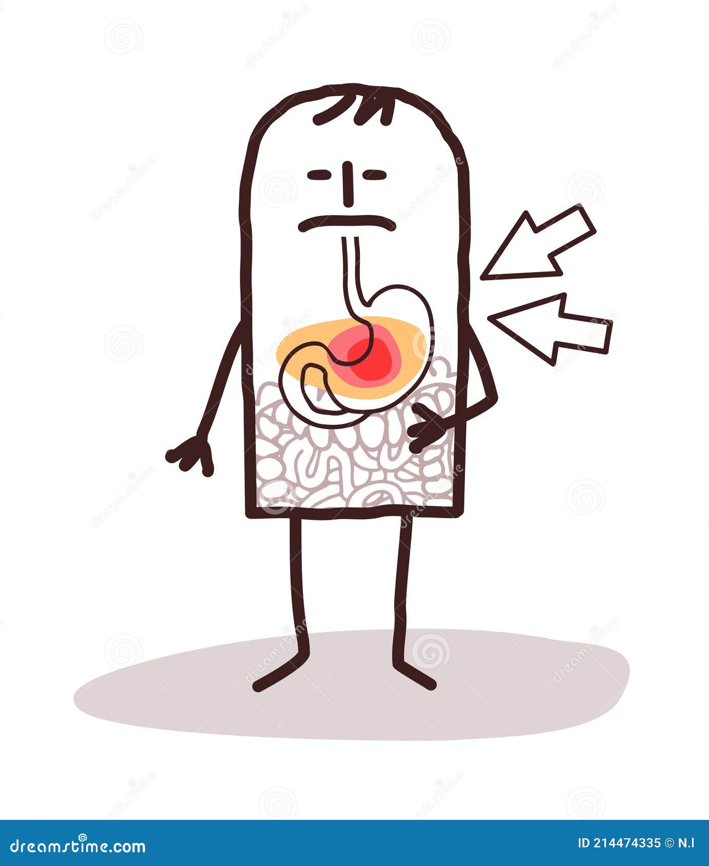 Cartoon Of Suffering Man Holding Hands On His Crotch Vector ...