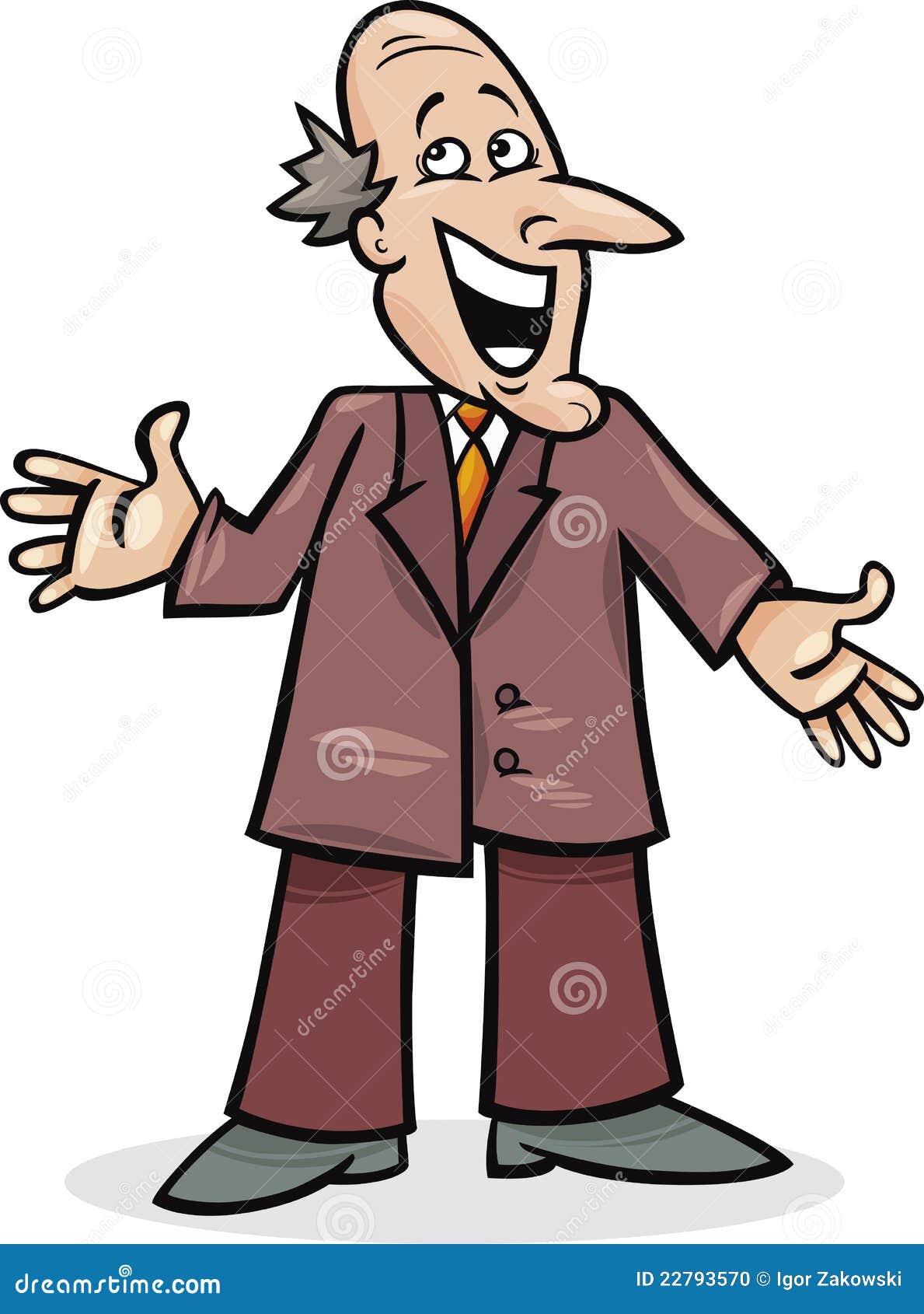 Cartoon Man In Suit