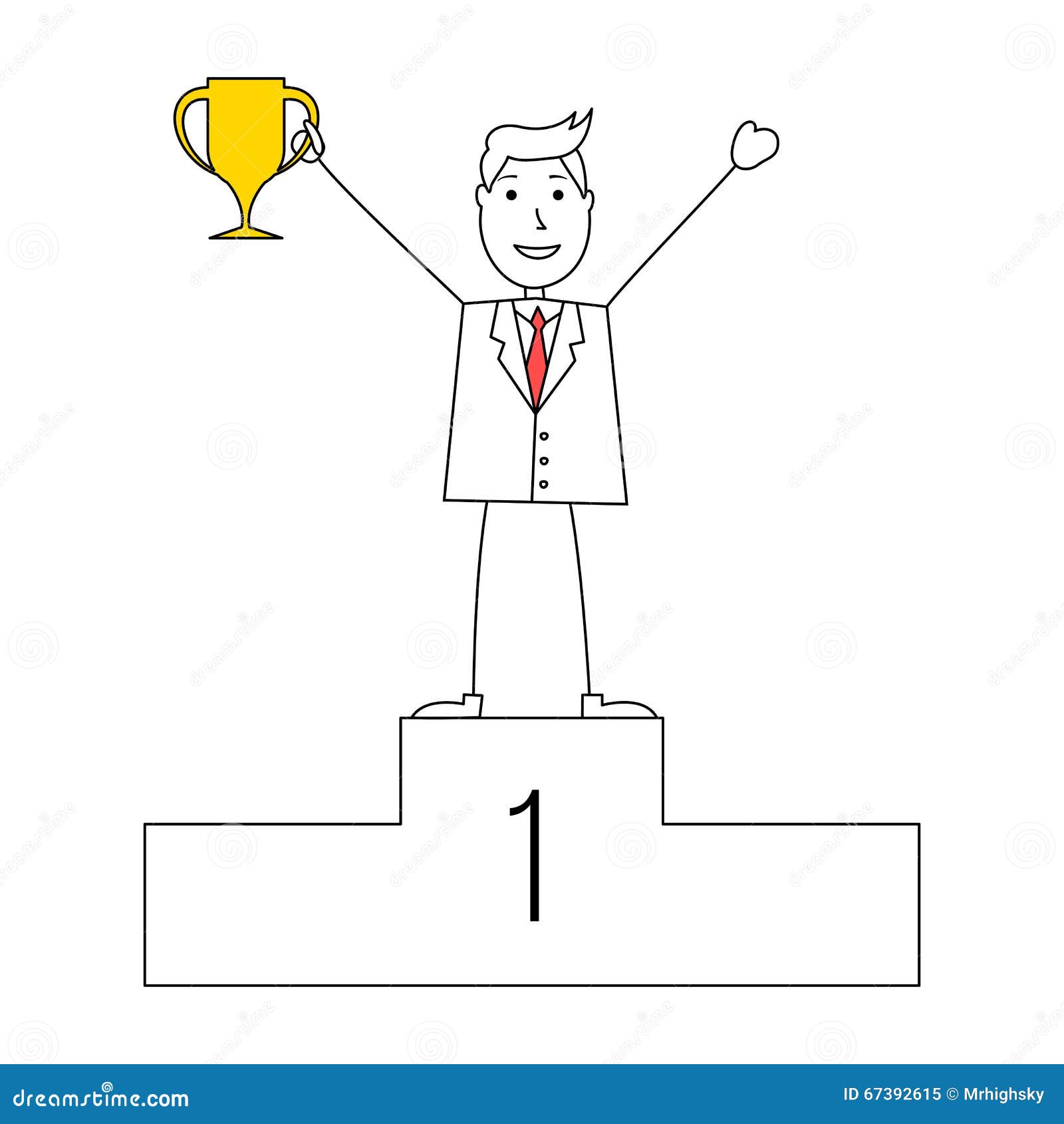 Trophy First Place Pet Isolated Icon Vector Illustration ...