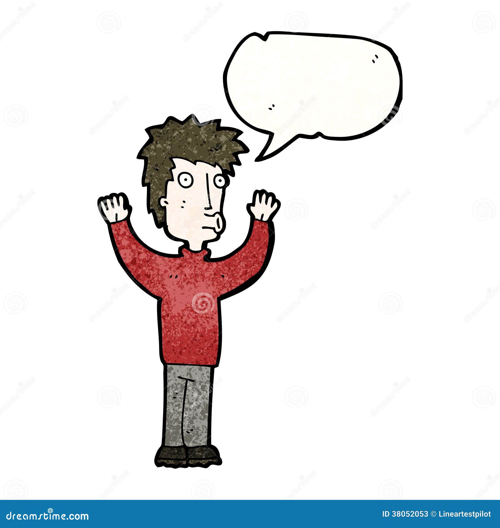 Cartoon man surrendering stock vector. Illustration of speech - 38052053