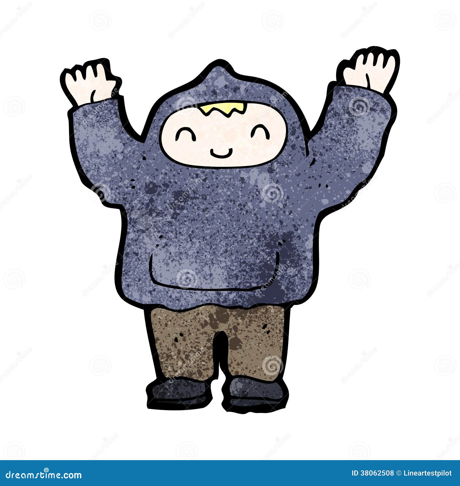 Cartoon man surrendering stock vector. Illustration of drawn - 38062508