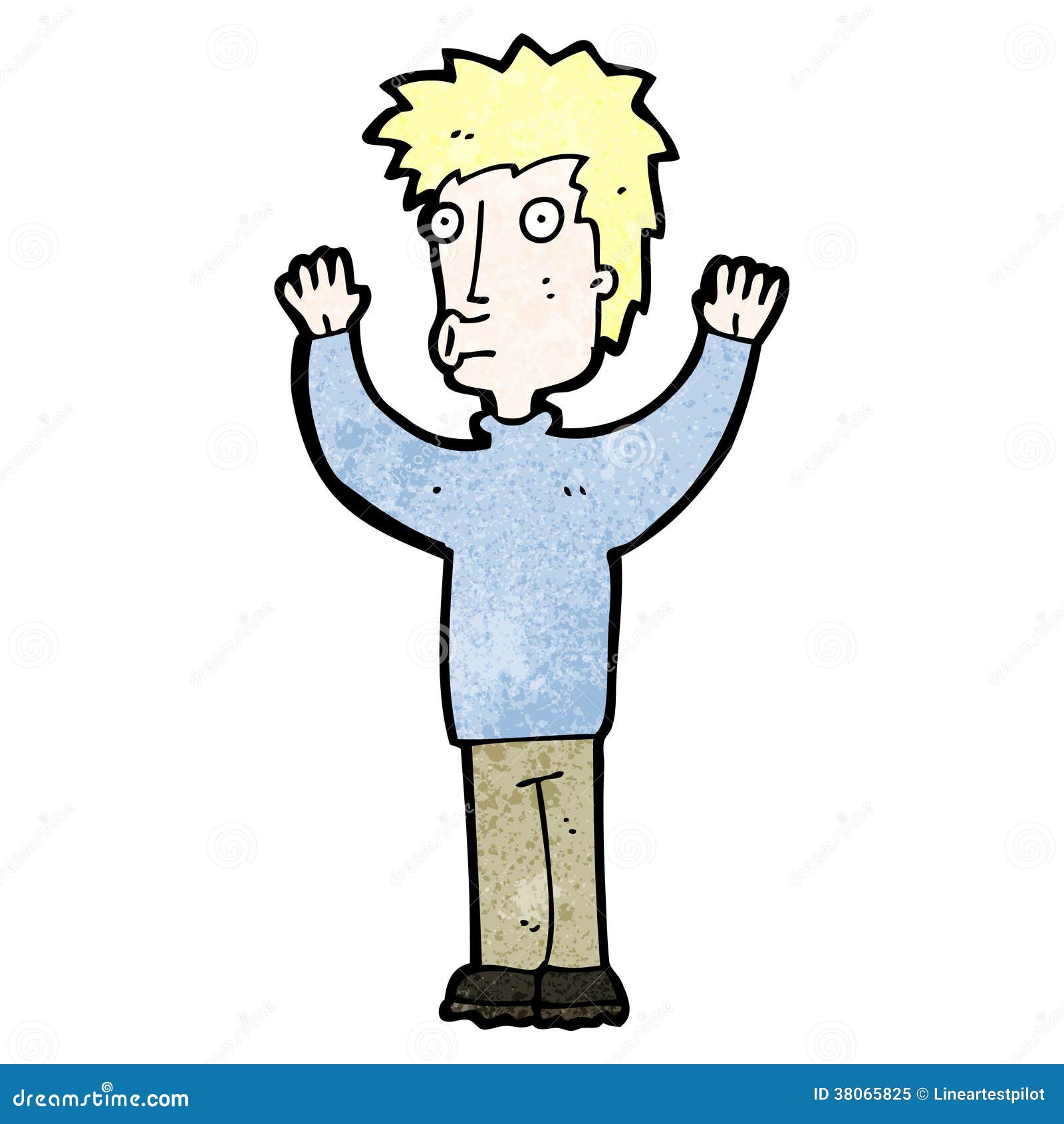 Cartoon Man Surrendering | CartoonDealer.com #38065825