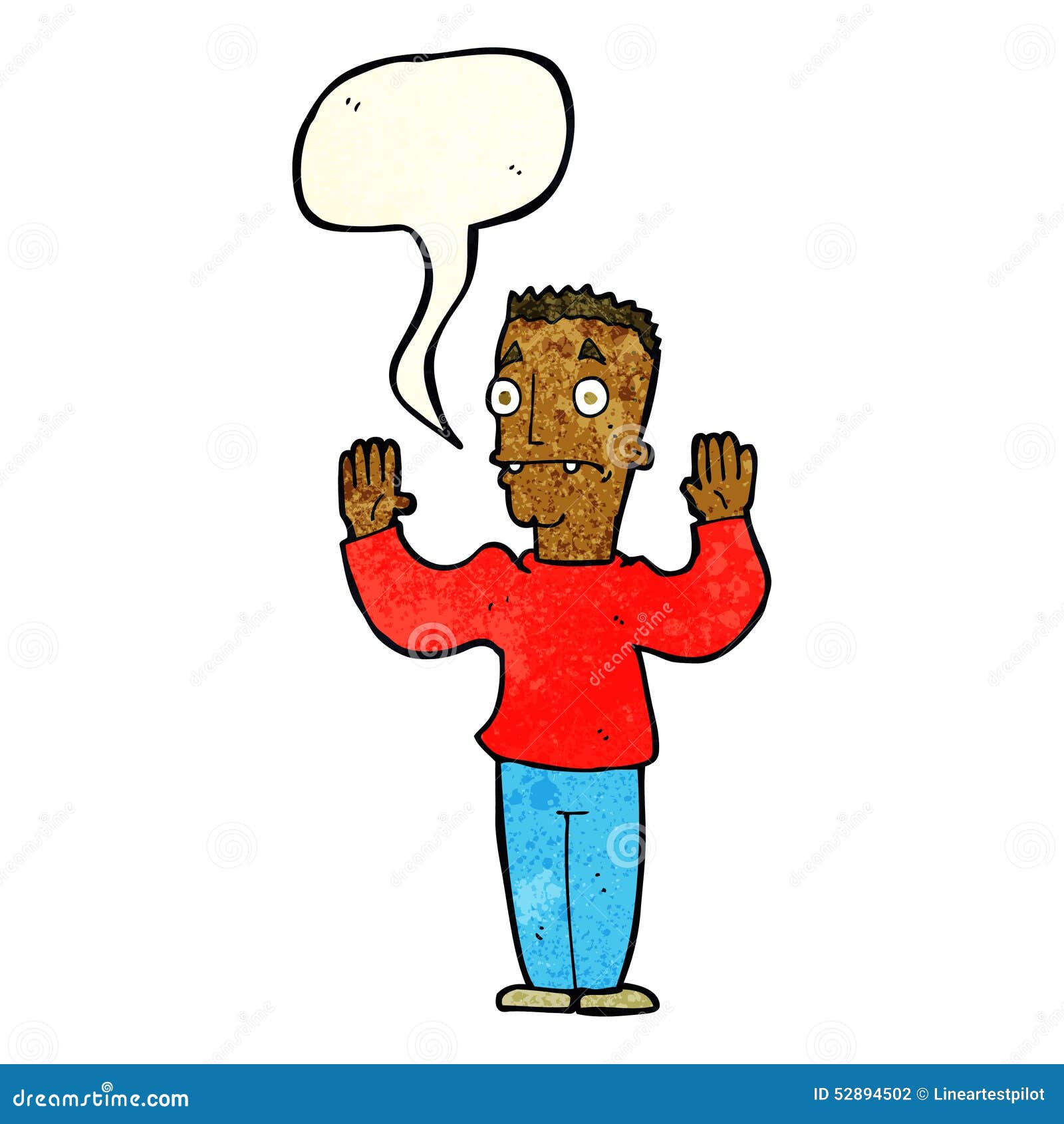 Cartoon Man Surrendering | CartoonDealer.com #38052053