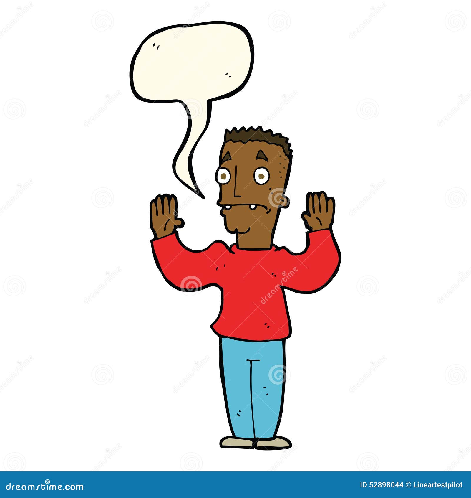 Cartoon Man Surrendering Vector Illustration | CartoonDealer.com #37032452