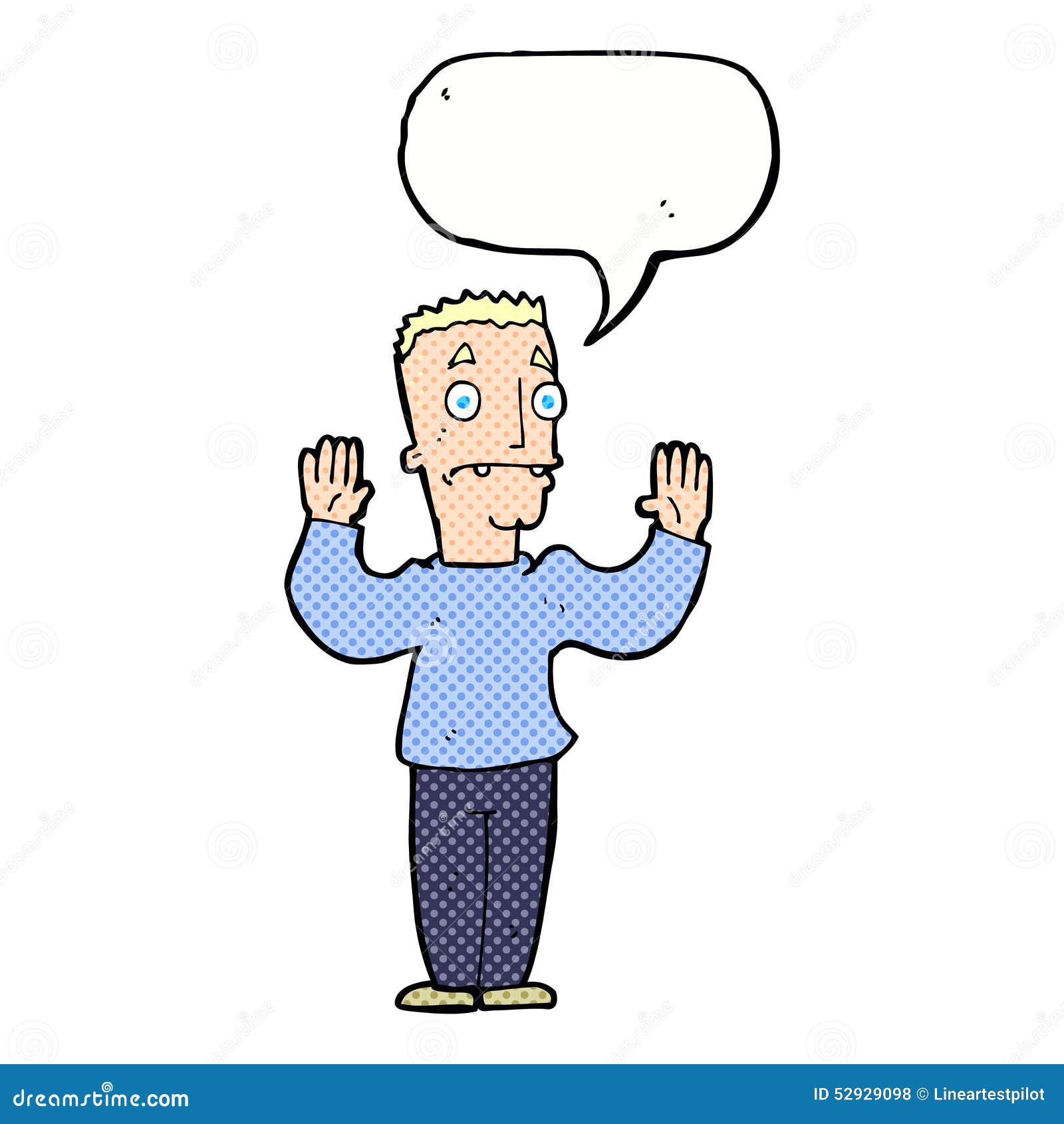 Cartoon Man Surrendering Vector Illustration | CartoonDealer.com #37032452