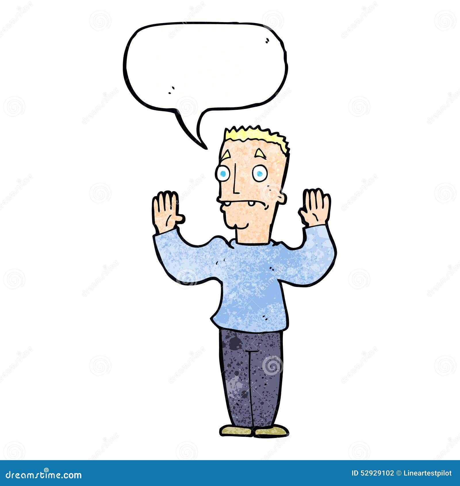 Cartoon Man Surrendering Vector Illustration | CartoonDealer.com #37032452