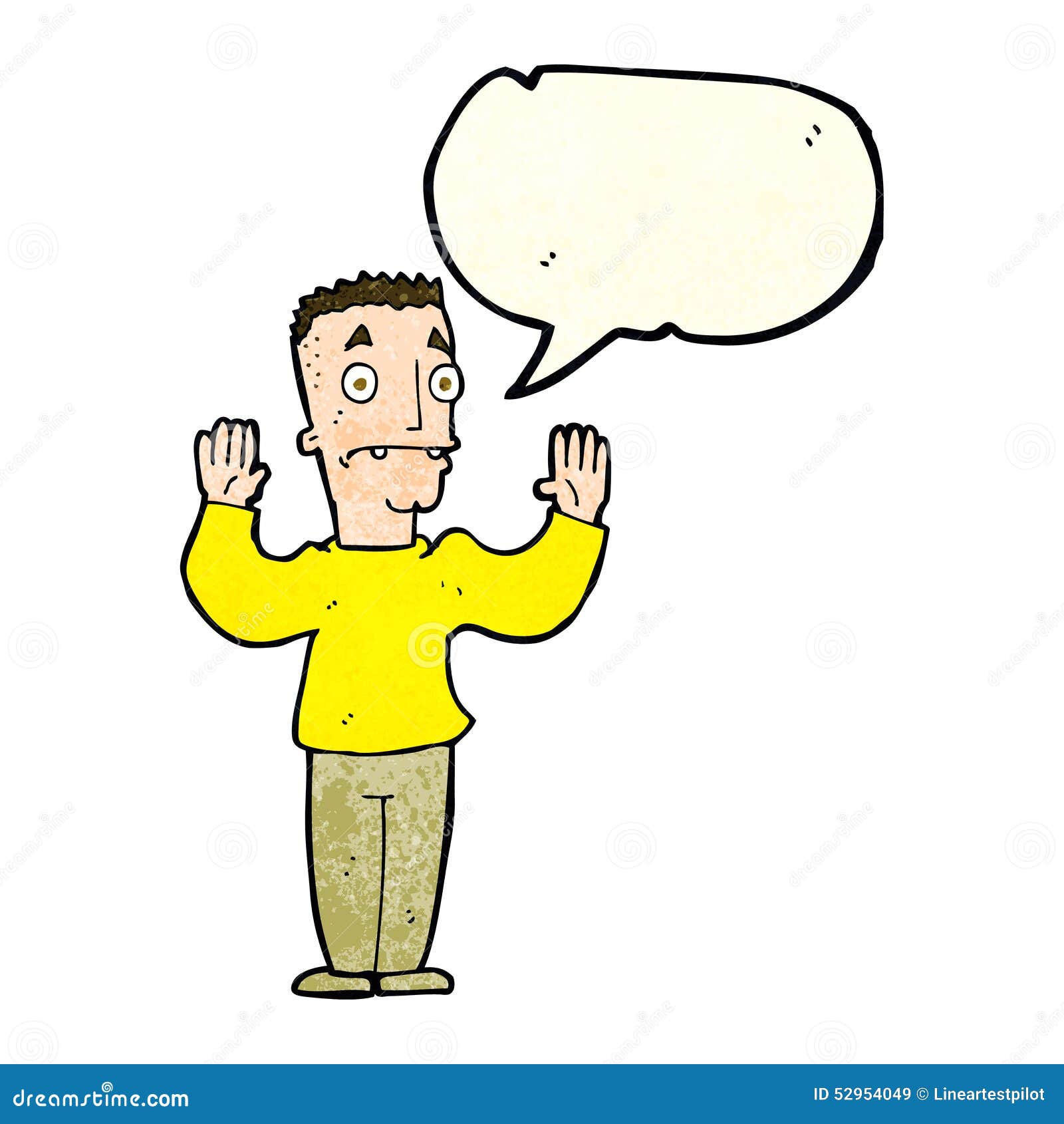 Cartoon Man Surrendering | CartoonDealer.com #38065825