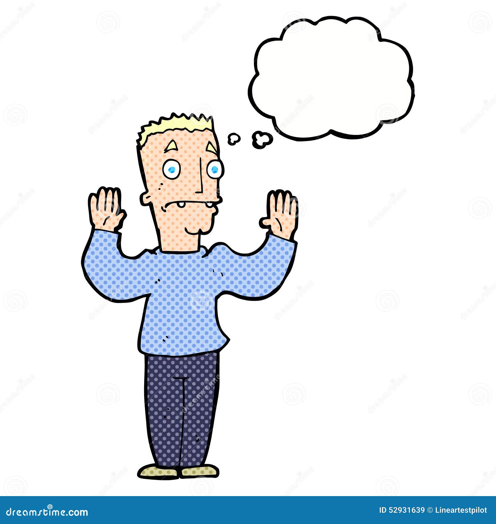 Cartoon Man Surrendering Vector Illustration | CartoonDealer.com #37032452