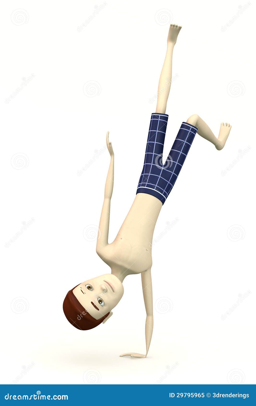 Man in Swimsuit - Breakdance Stock Illustration - Illustration of human ...