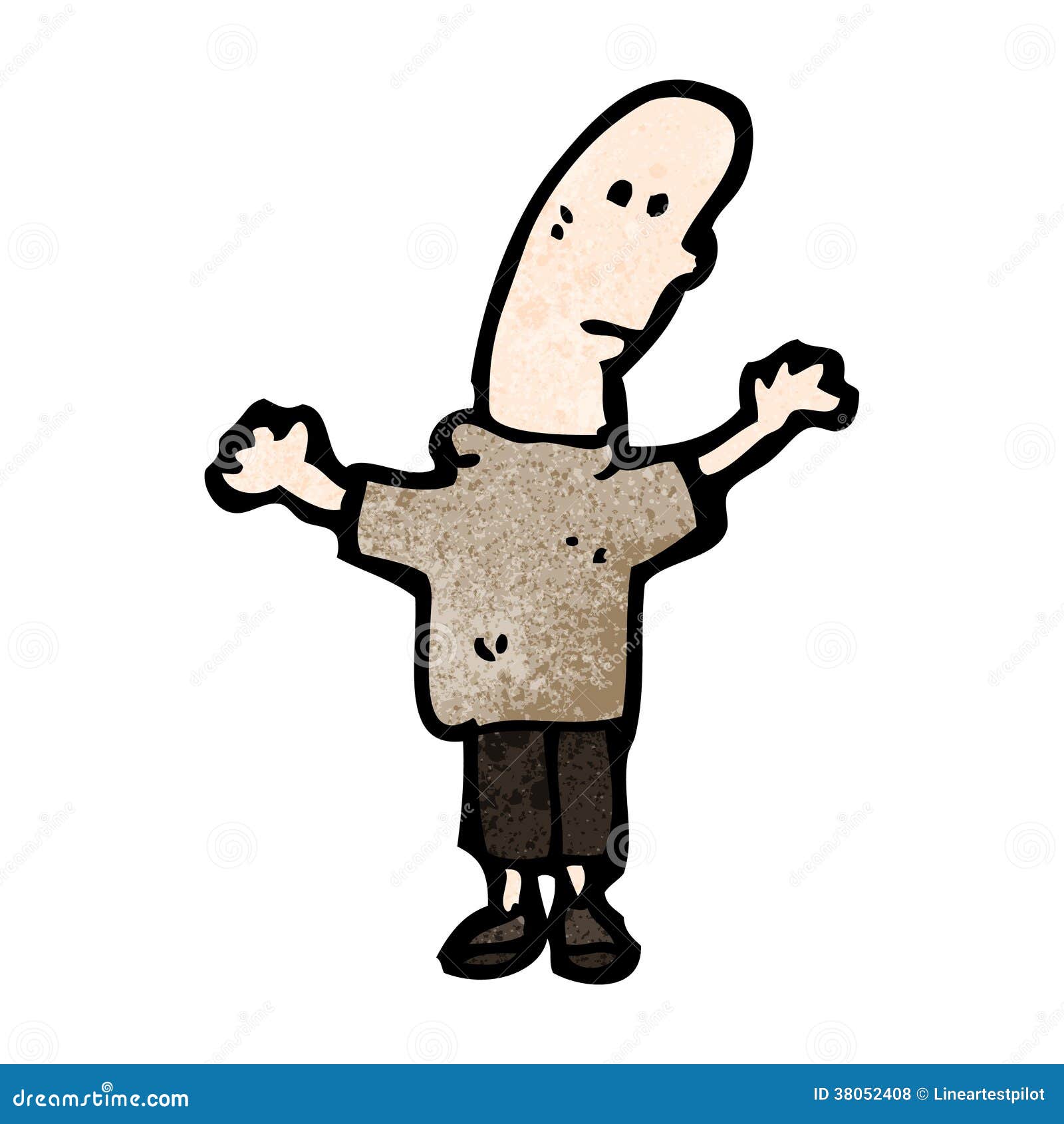 Cartoon Man With Swollen Head Vector Illustration | CartoonDealer.com ...