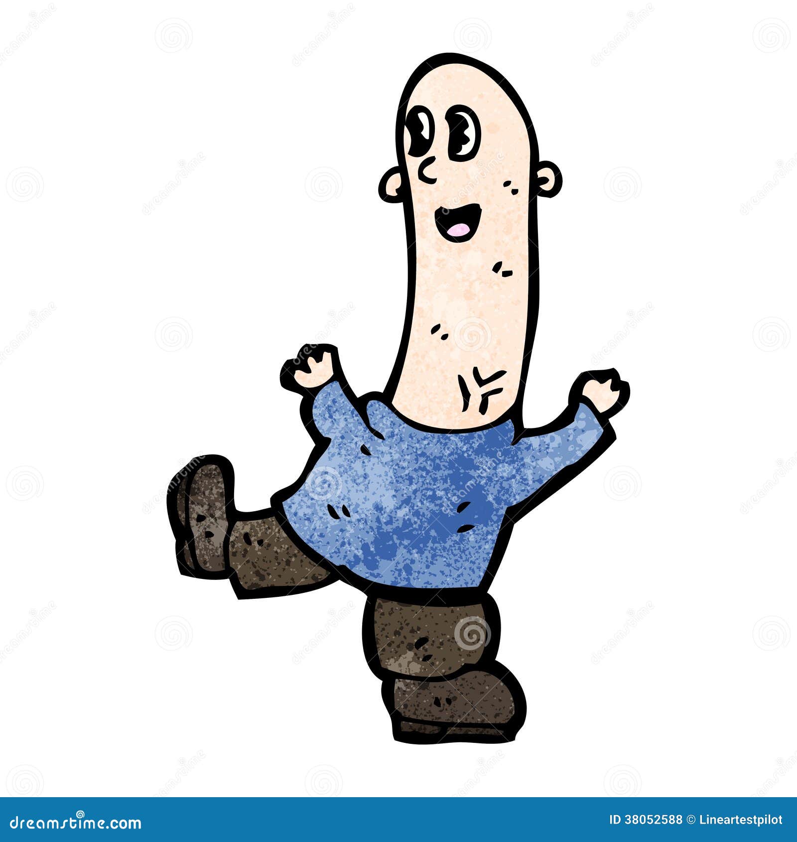 Cartoon Man With Swollen Head Vector Illustration | CartoonDealer.com ...