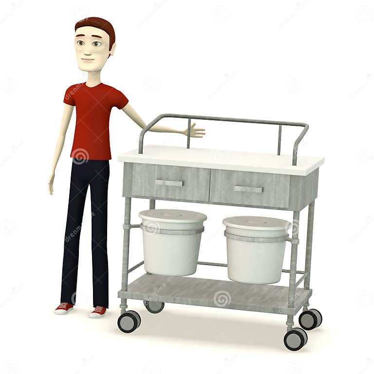 Cartoon Man with Table (medical) Stock Illustration - Illustration of ...