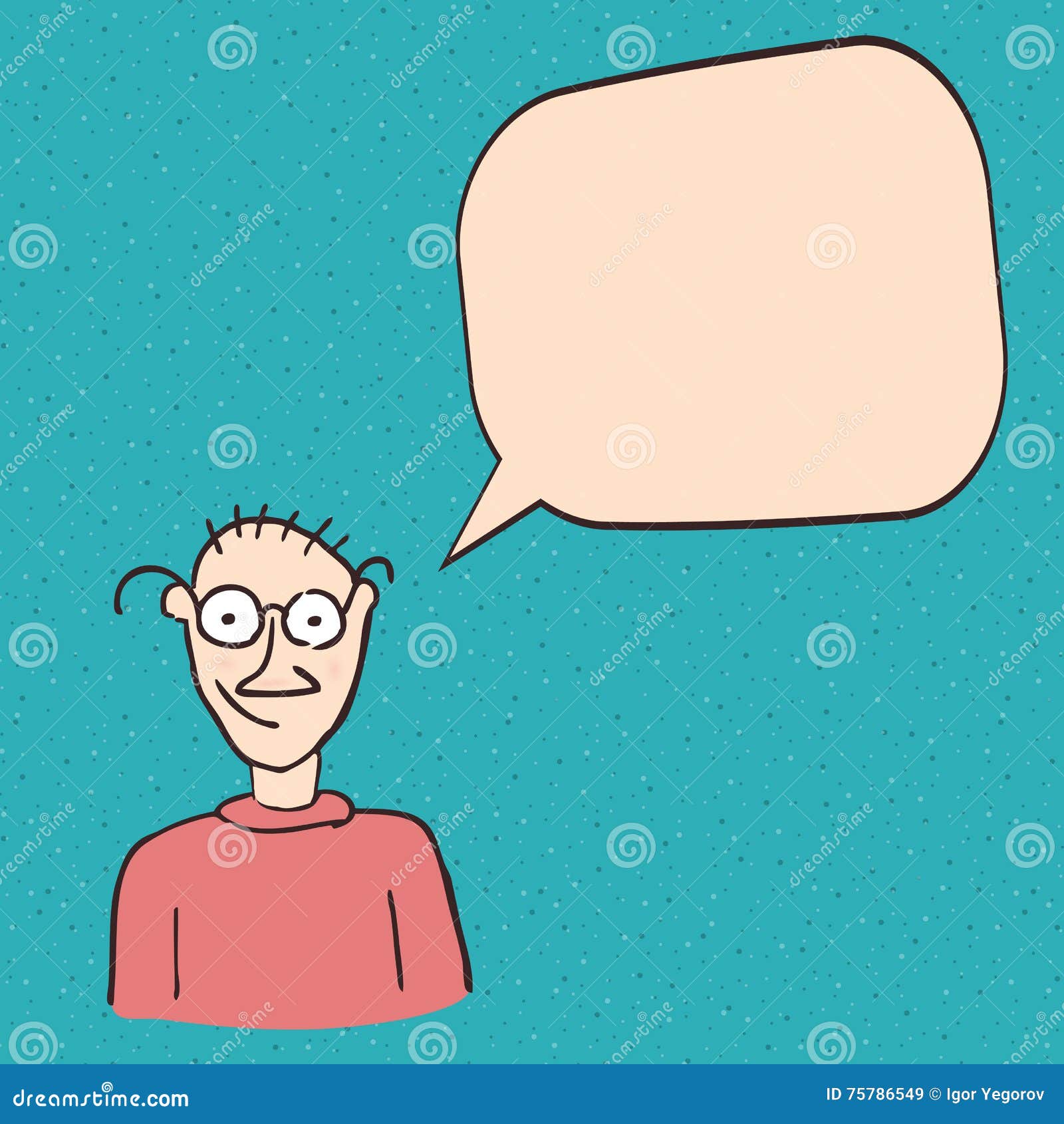 Cartoon man talking stock vector. Illustration of laptop - 75786549