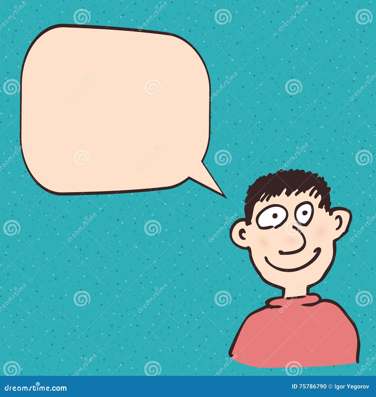 Cartoon man talking stock vector. Illustration of funny - 75786790