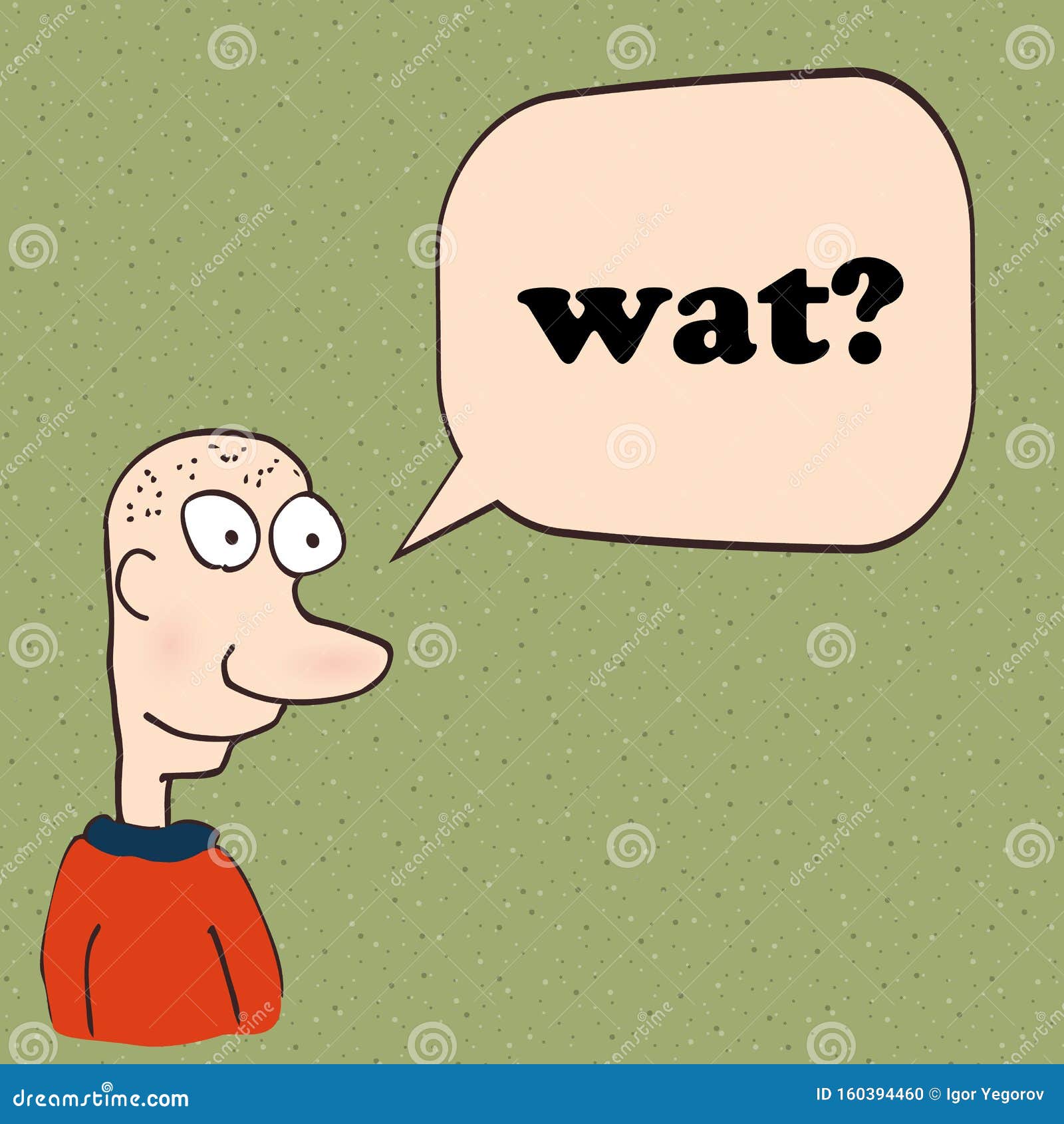 Cartoon Man Talking or Thinking. Stock Vector - Illustration of dialog ...