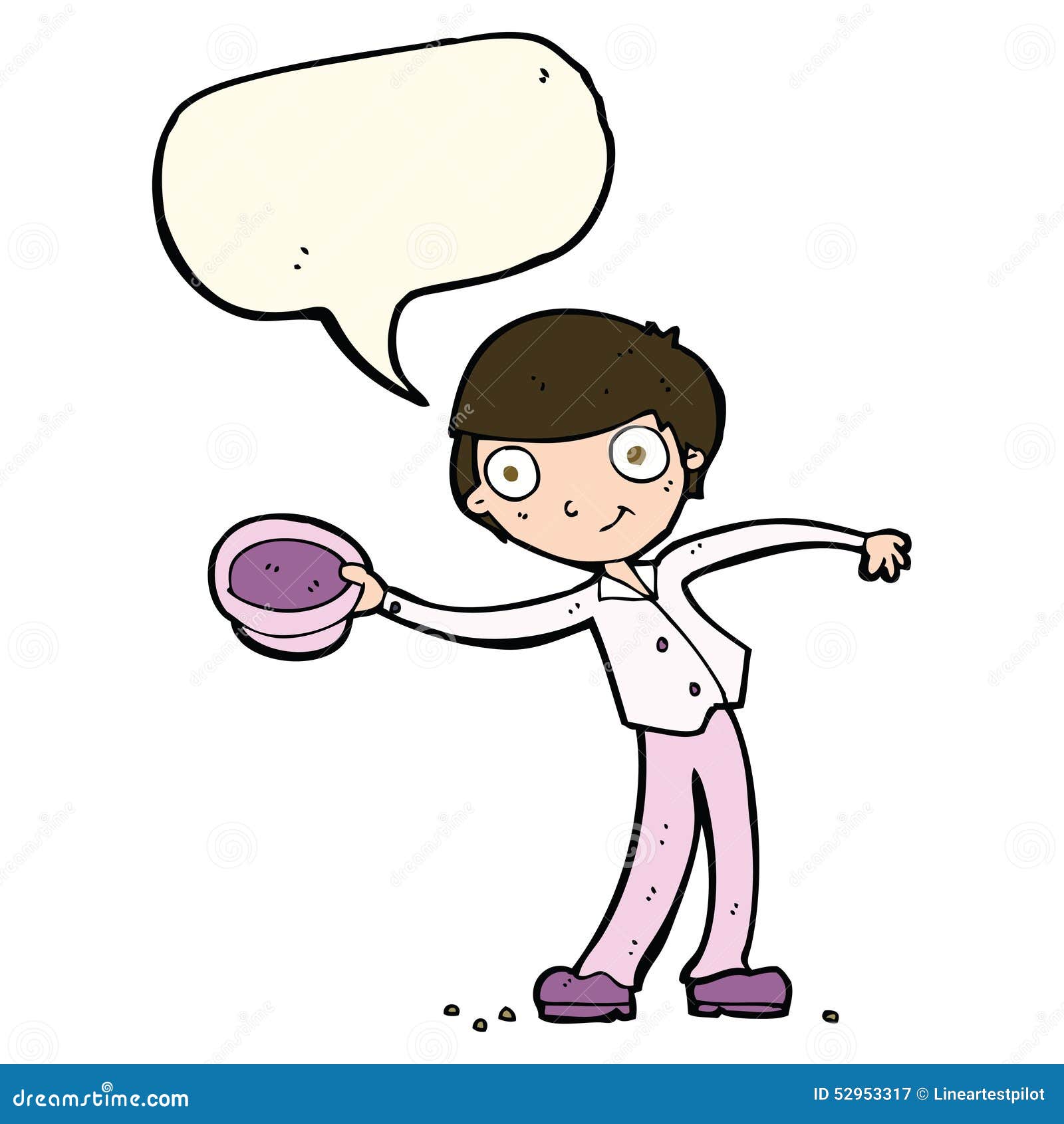 Cartoon Man Tipping Hat with Speech Bubble Stock Illustration ...