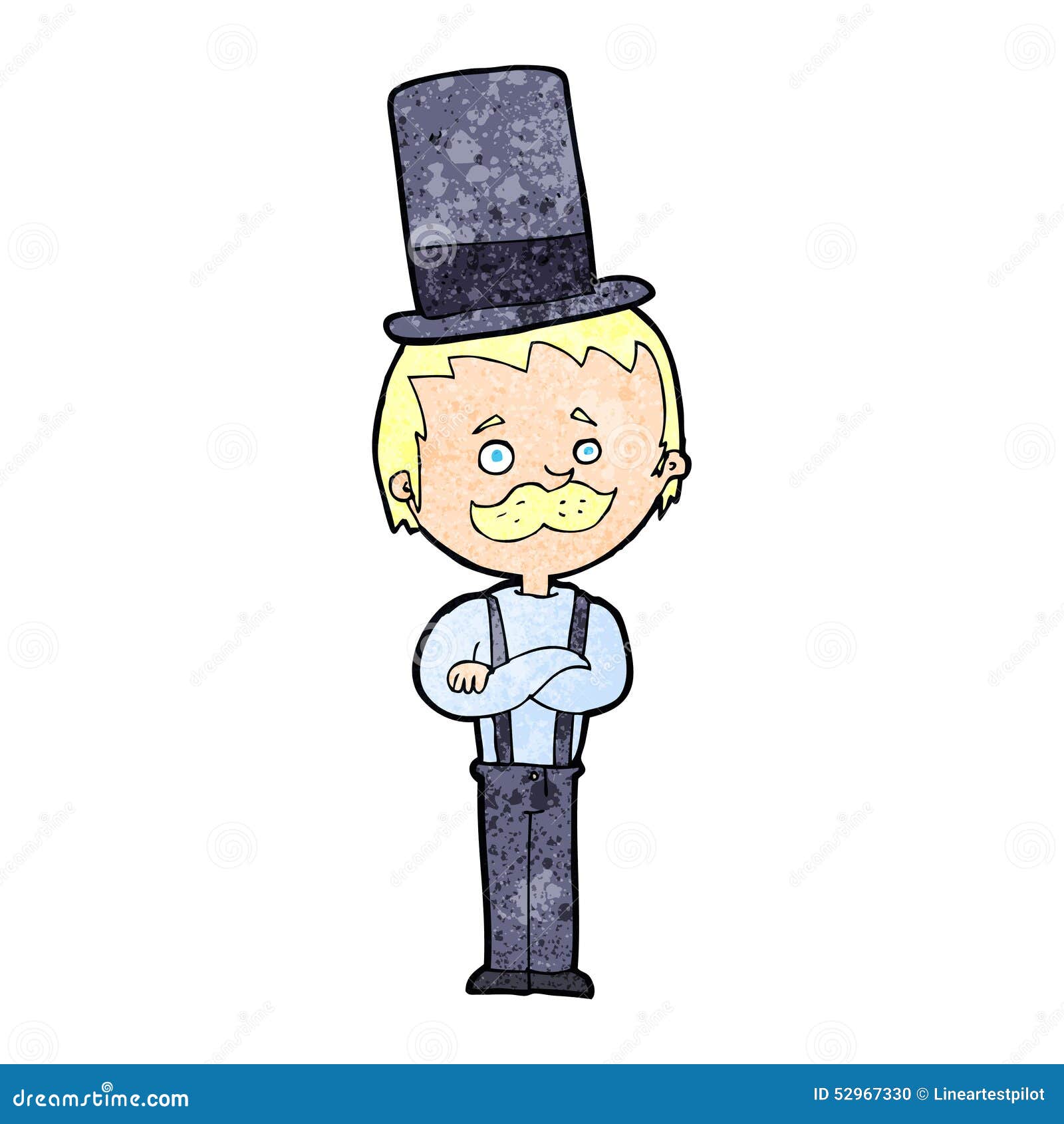 Cartoon man in top hat stock illustration. Illustration of character ...