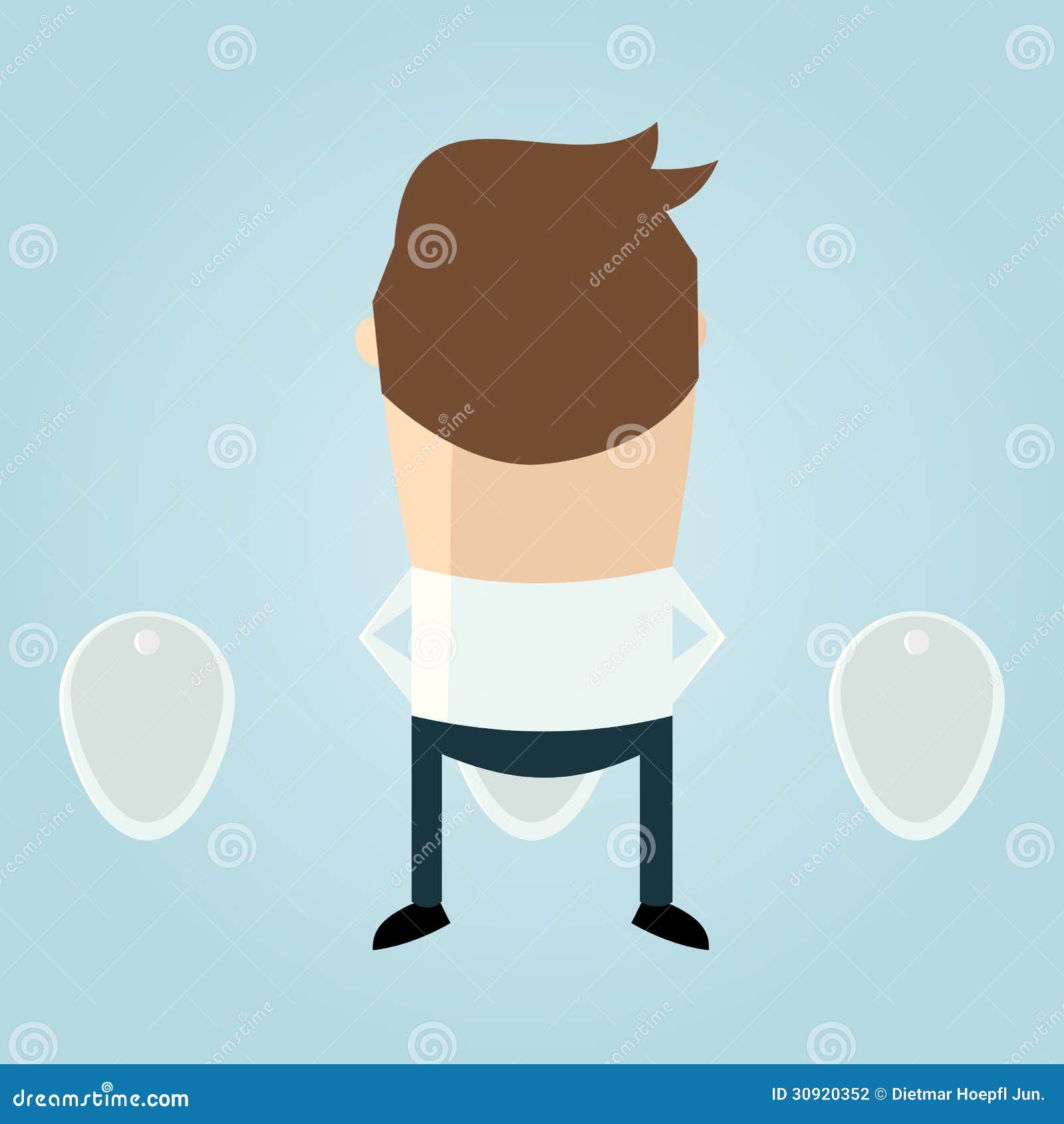 Cartoon man is urinating stock vector. Illustration of cartoon - 30920352