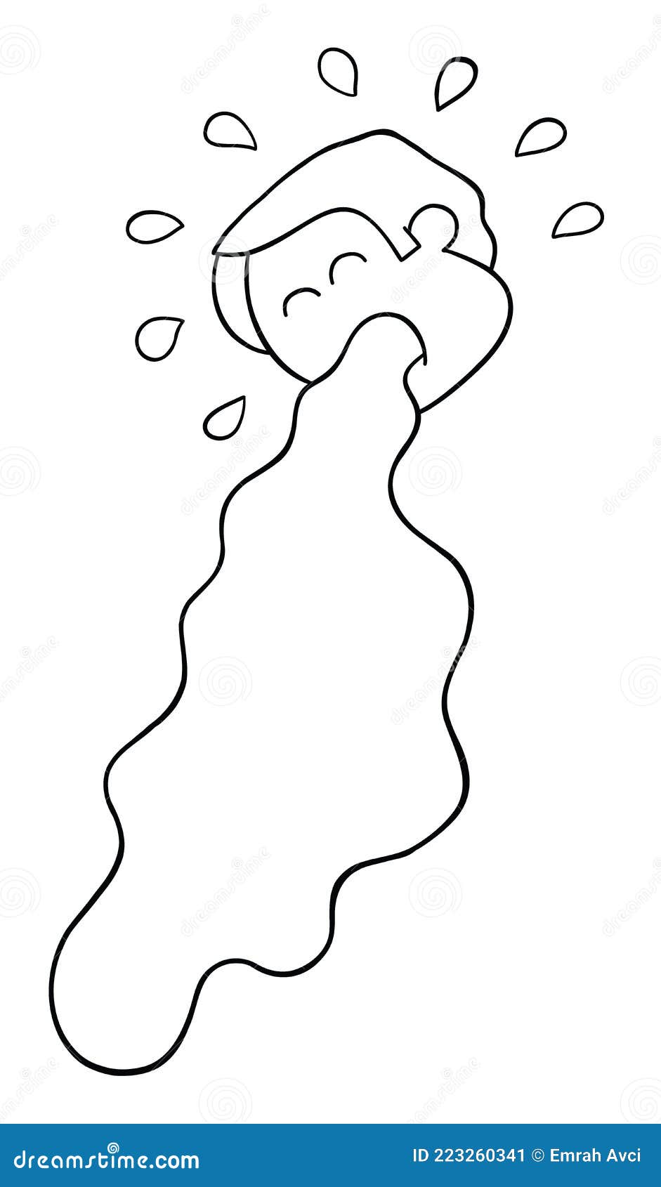 Cartoon Man is Vomiting, Vector Illustration Stock Vector ...