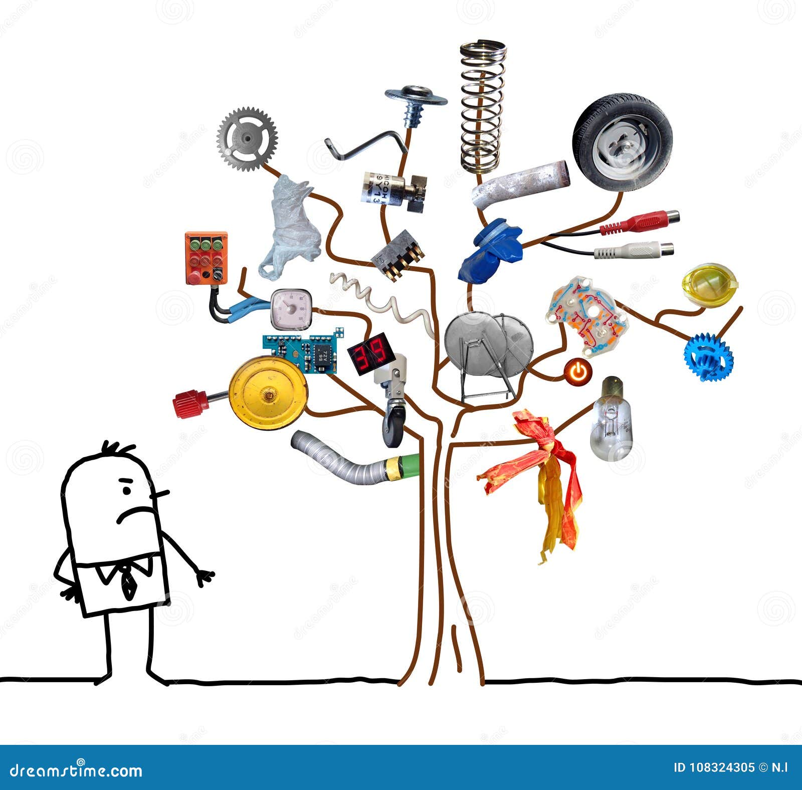 Garbage Bin Tree, Dog House Painting Road Signs ,sketches And Pencil ...