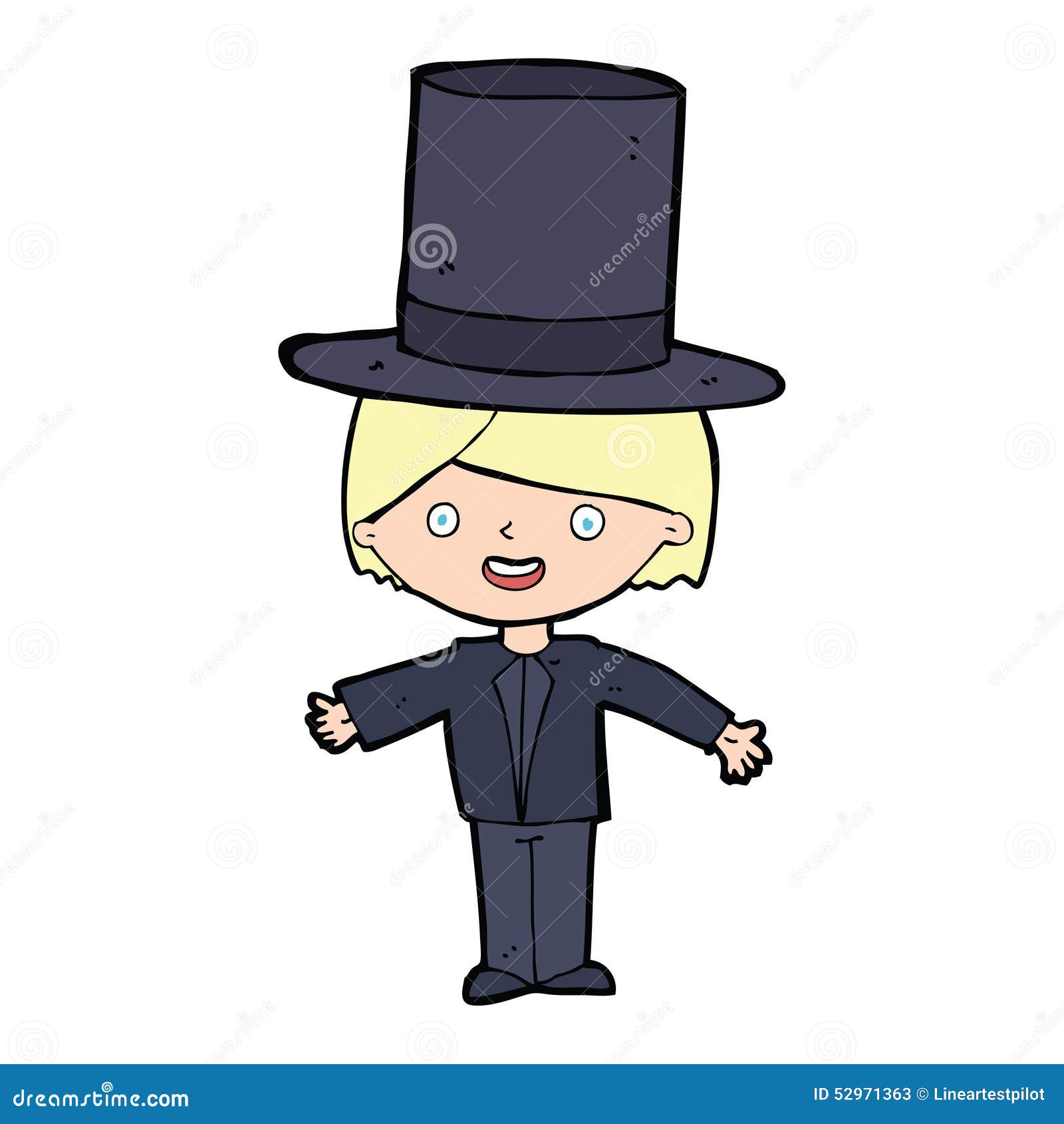 Cartoon man wearing hat stock illustration. Illustration of character ...
