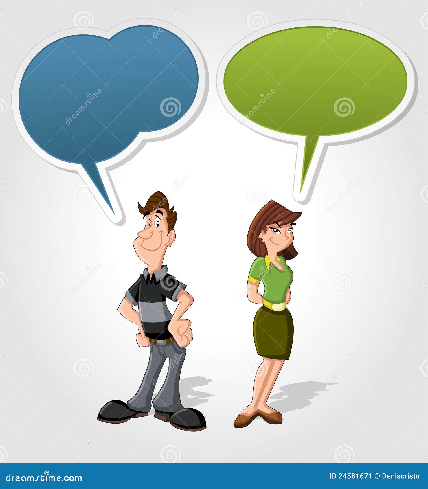 Cartoon man and woman stock vector. Illustration of happy - 24581671