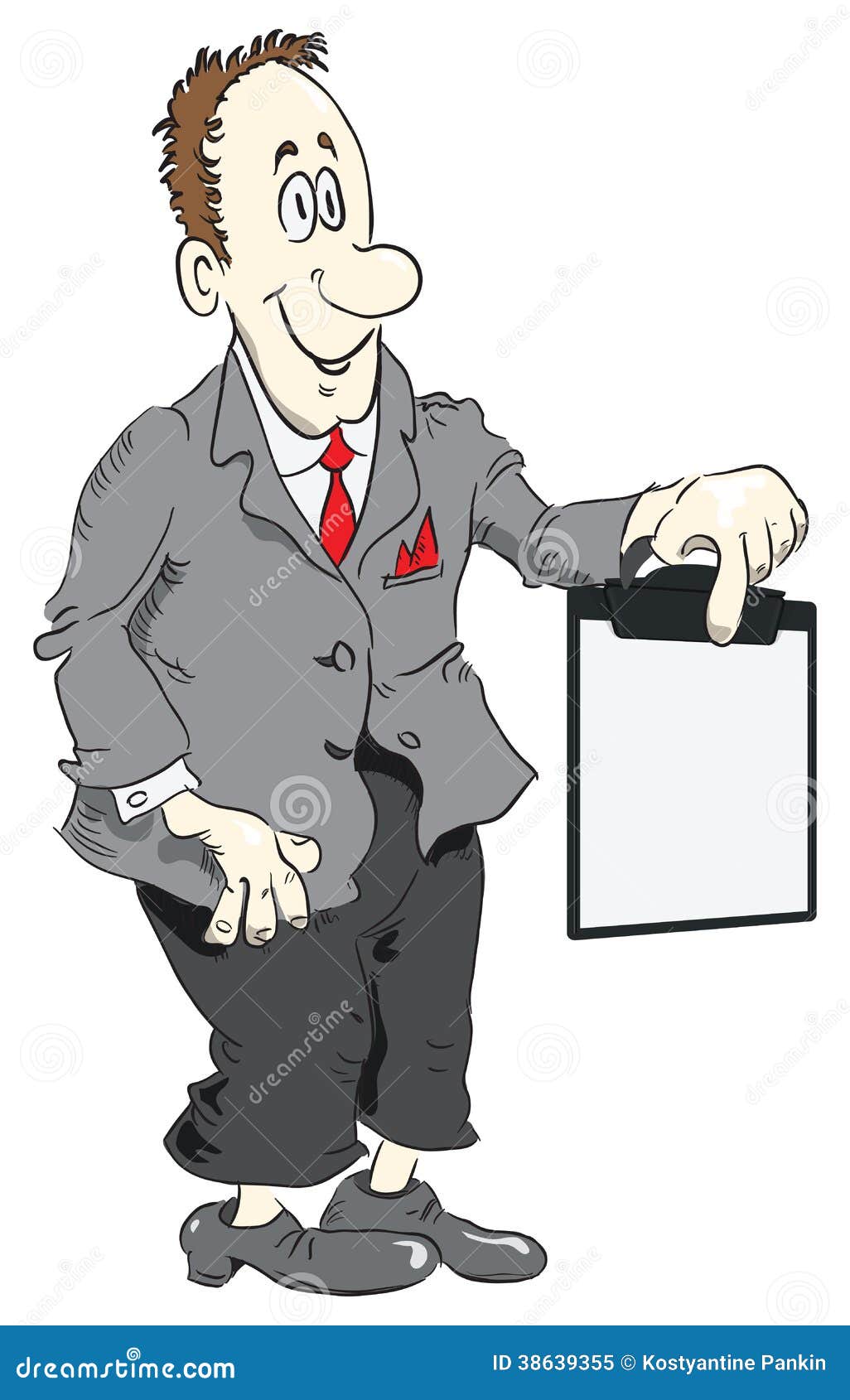 Cartoon Manager and Clipboard Stock Vector - Illustration of vector ...