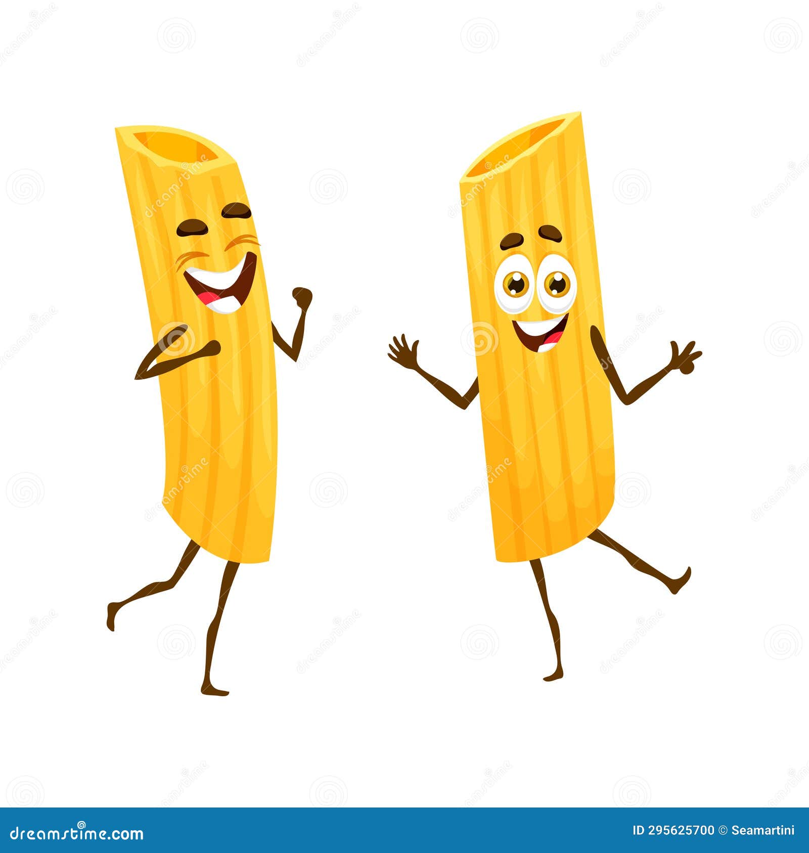 Cartoon Manicotti Italian Pasta Comical Character Stock Vector ...