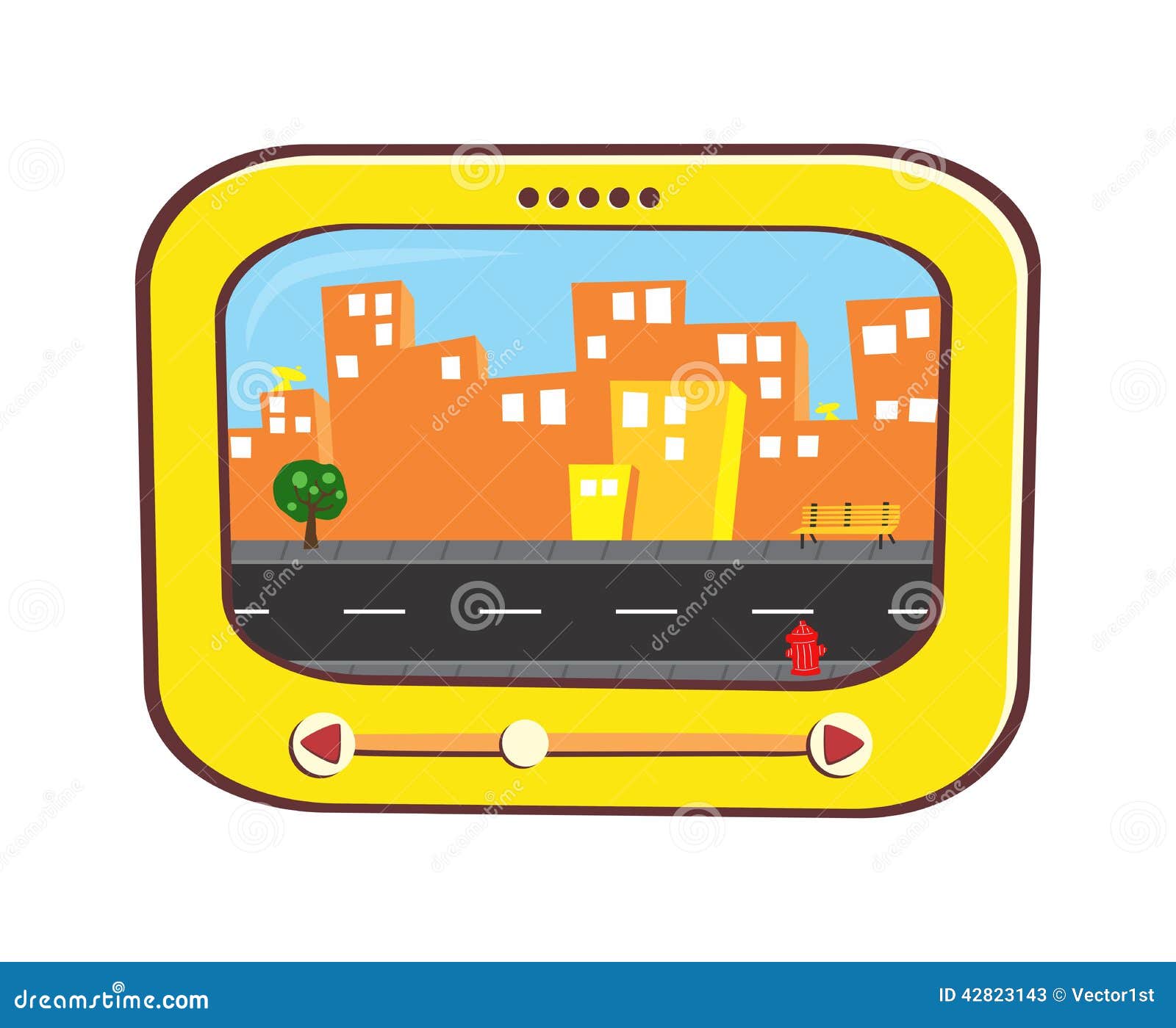 Cartoon map stock vector. Illustration of icon, cartoon - 42823143