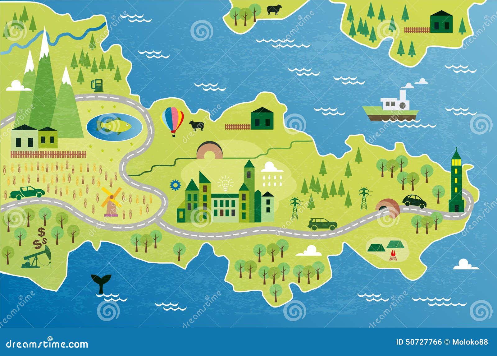 Cartoon Map Cartoons, Illustrations & Vector Stock Images - 9237032 ...