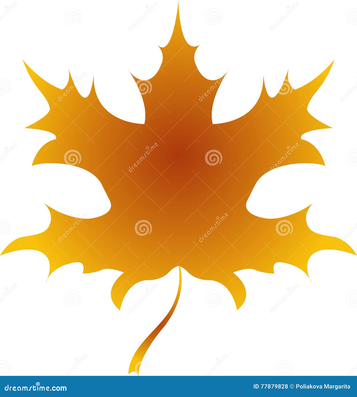 Cartoon maple leaf stock vector. Illustration of isolated - 77879828
