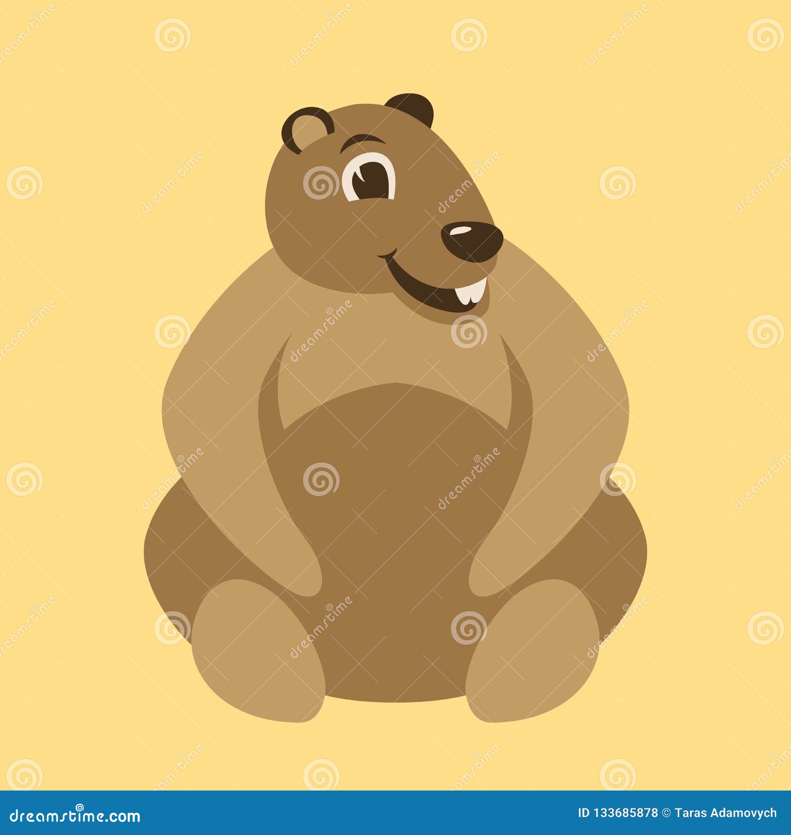 Cartoon Marmot ,vector Illustration ,flat Style, Stock Vector ...