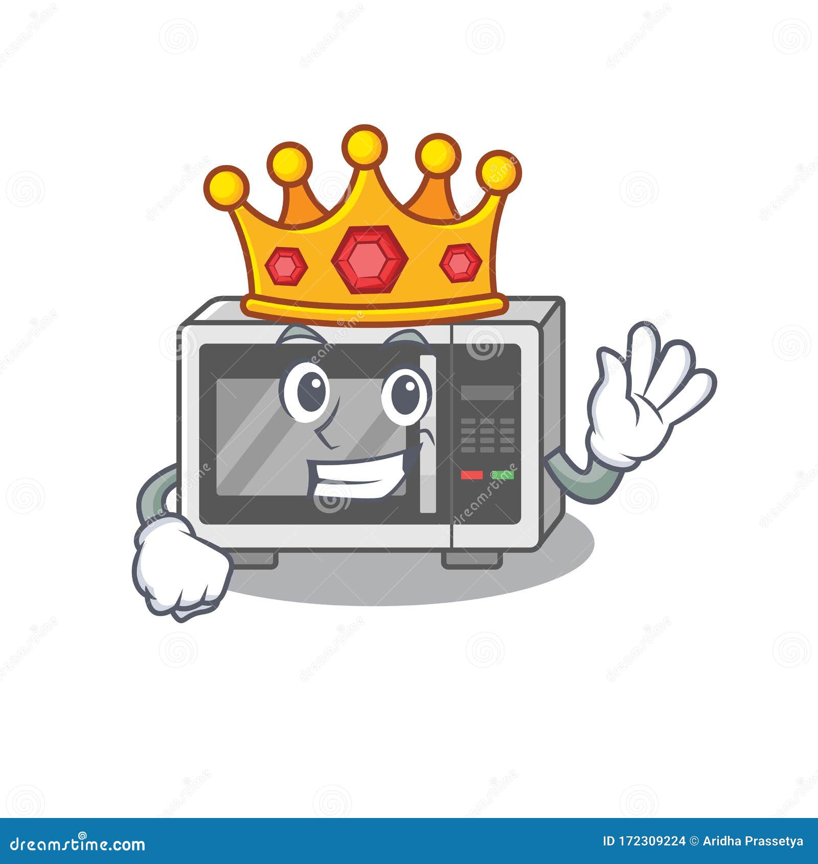 A Cartoon Mascot Design of Microwave Performed As a King on the Stage ...