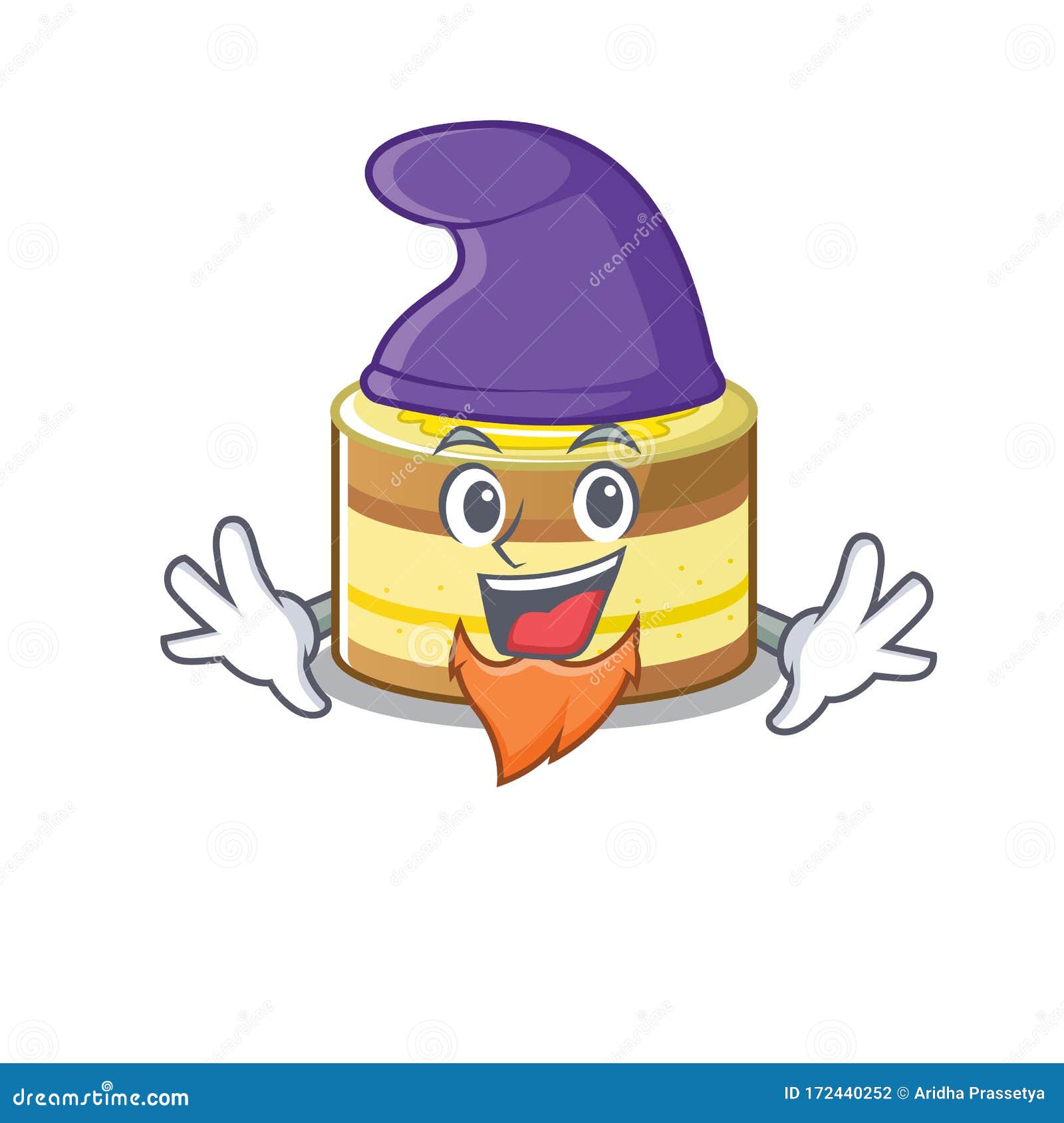 Cartoon Mascot of Funny Lemon Cake Dressed As an Elf Stock Vector ...