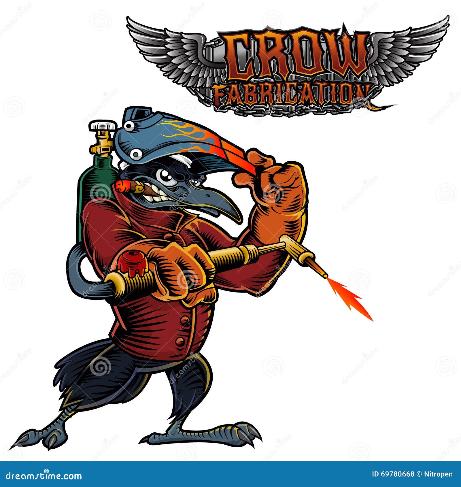 Cartoon Mascot Image of a Raven, Crow or Black Bird Stock Vector ...