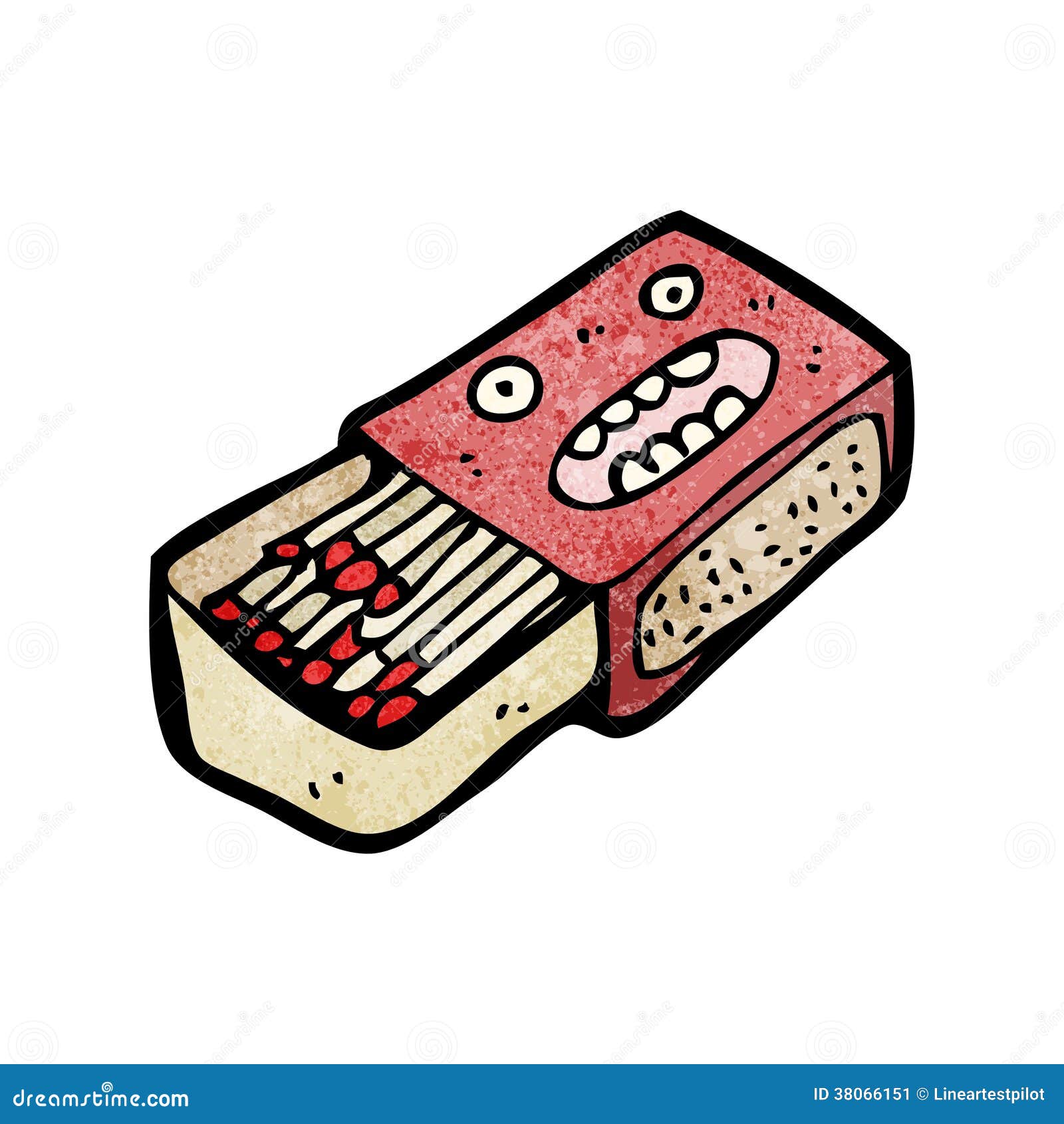 Cartoon match box stock vector. Illustration of drawn - 38066151