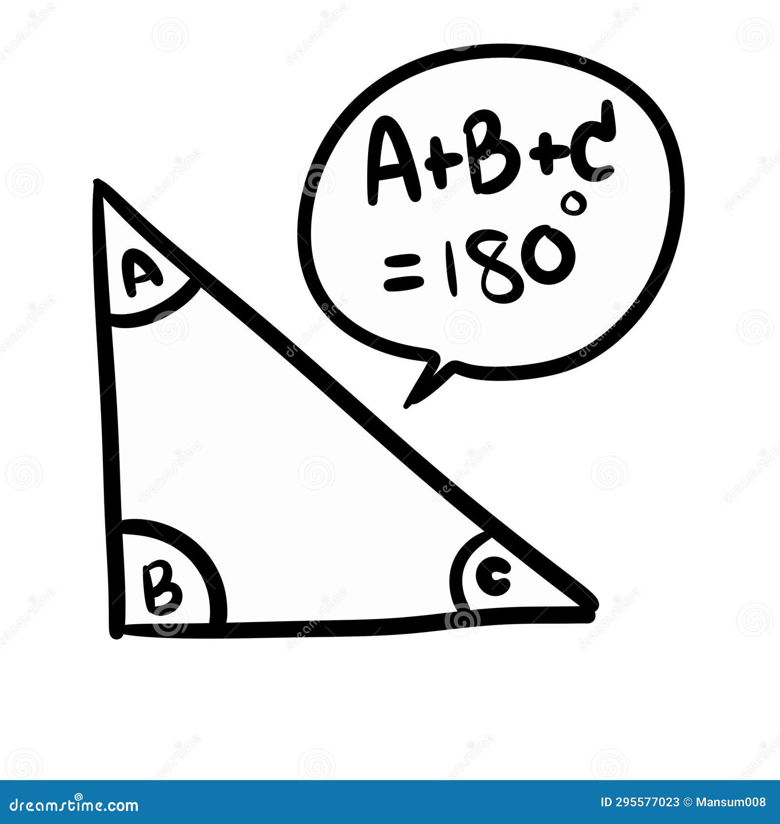Cartoon of Mathematics Math, Triangle Shape Stock Illustration ...