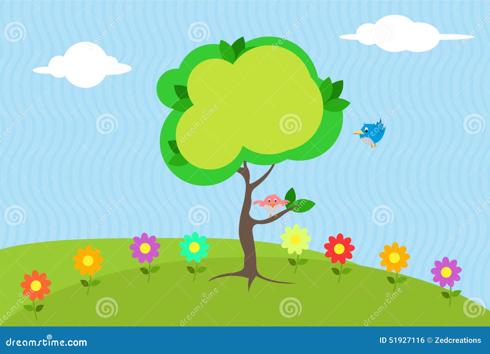 Cartoon Meadow Landscape | CartoonDealer.com #82826777