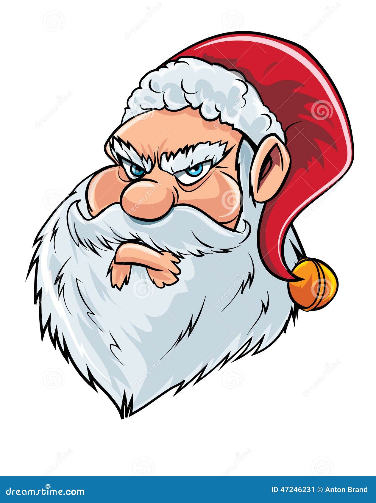 Cartoon Mean Santa Claus Head Royalty-Free Stock Photography ...