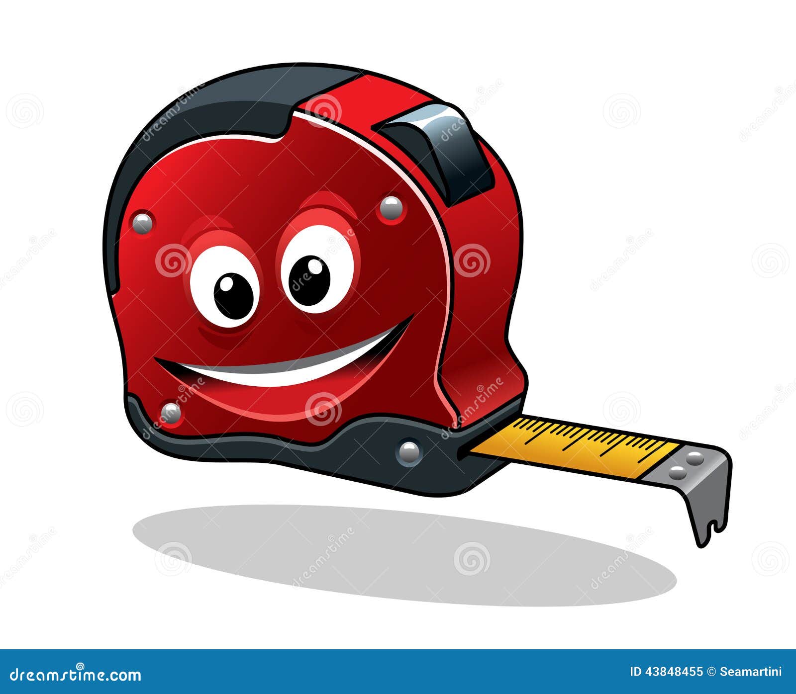 Cartoon measuring tape stock vector. Illustration of cartoon - 43848455