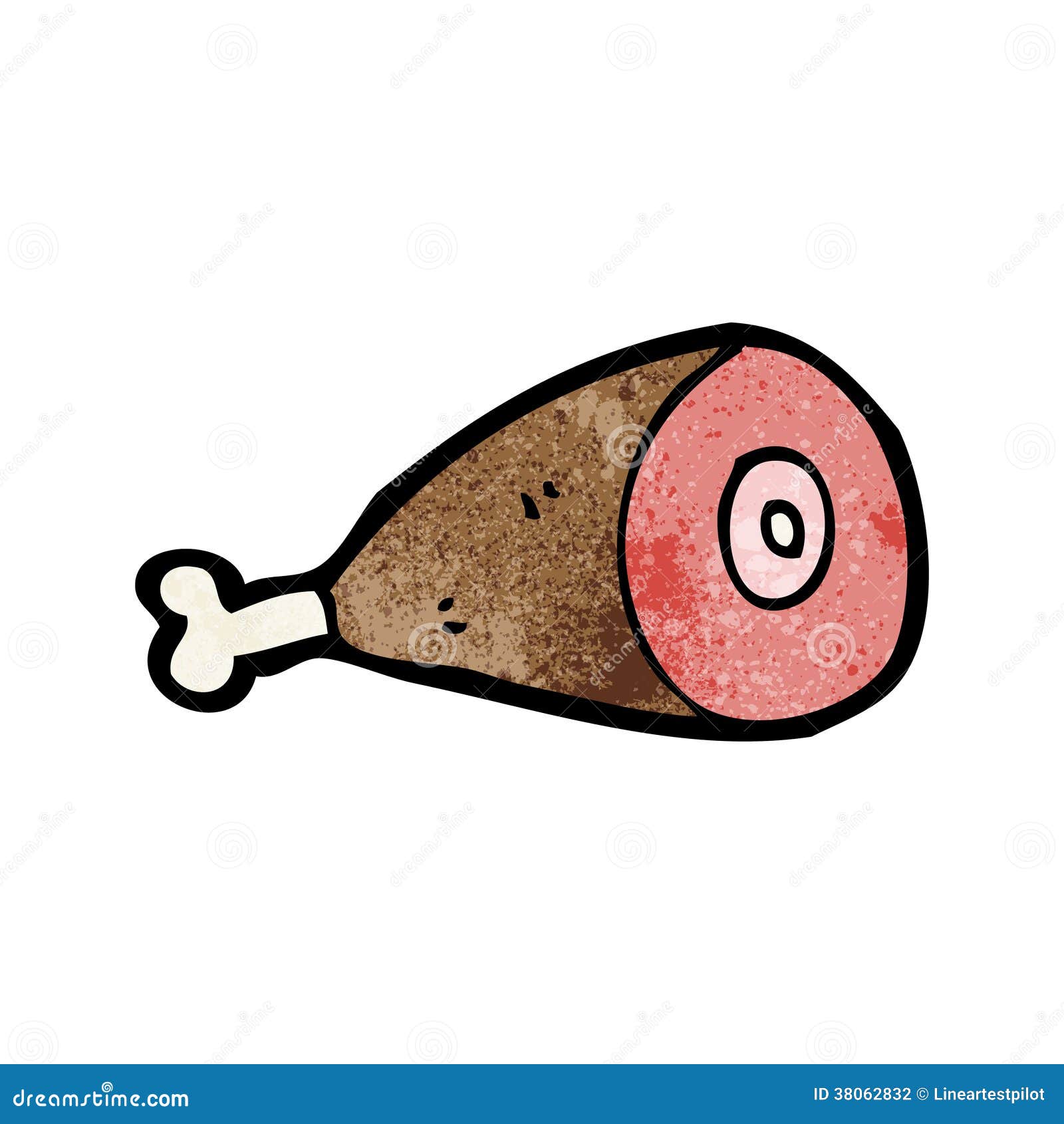 Cartoon meat stock vector. Illustration of funny, retro - 38062832