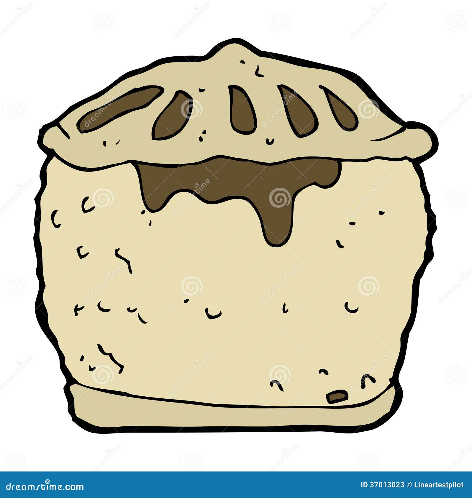 Cartoon meat pie stock vector. Illustration of retro - 37013023